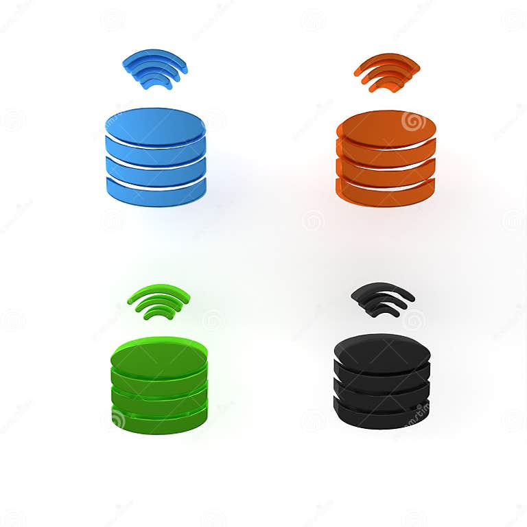 Colorful Smart Server, Data, Web Hosting Icon Isolated on White ...