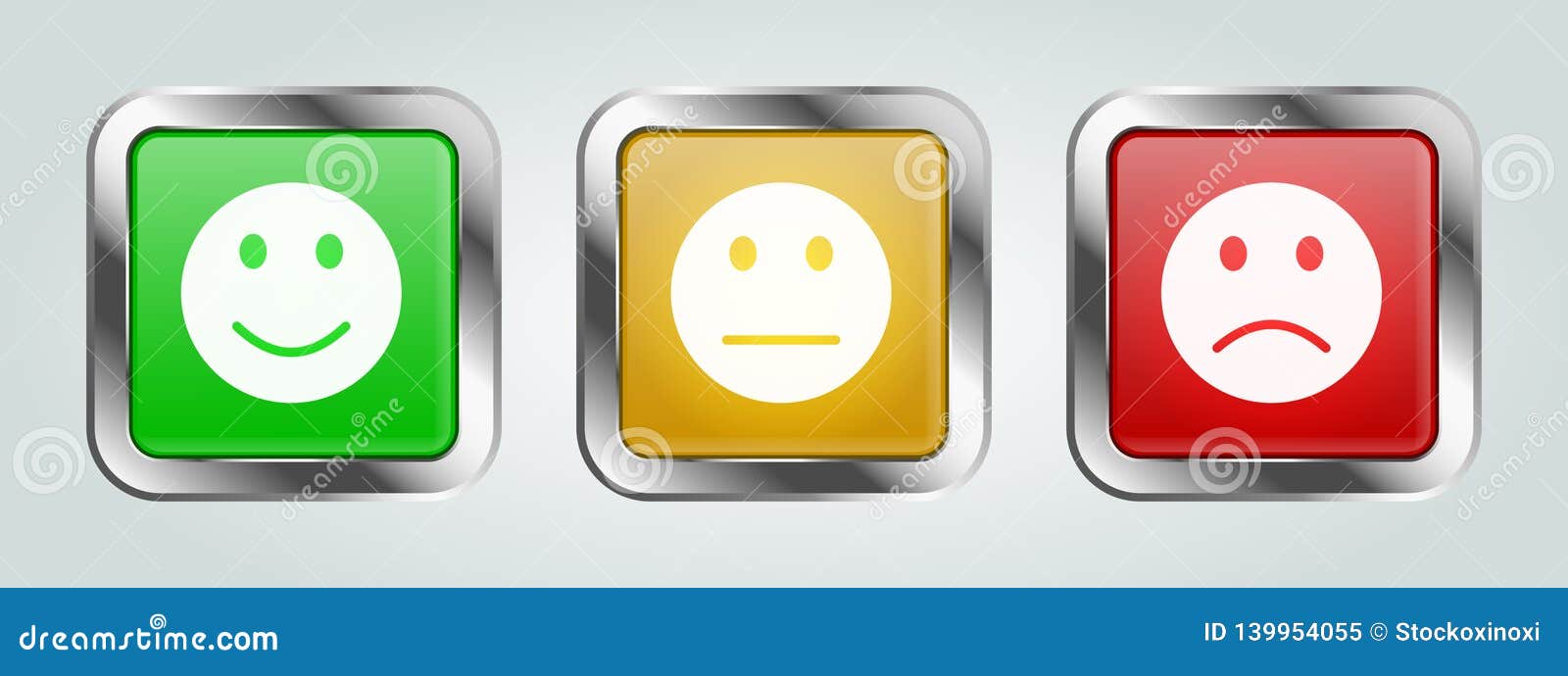Colorful Smiley Feedback Buttons Stock Vector - Illustration of ...