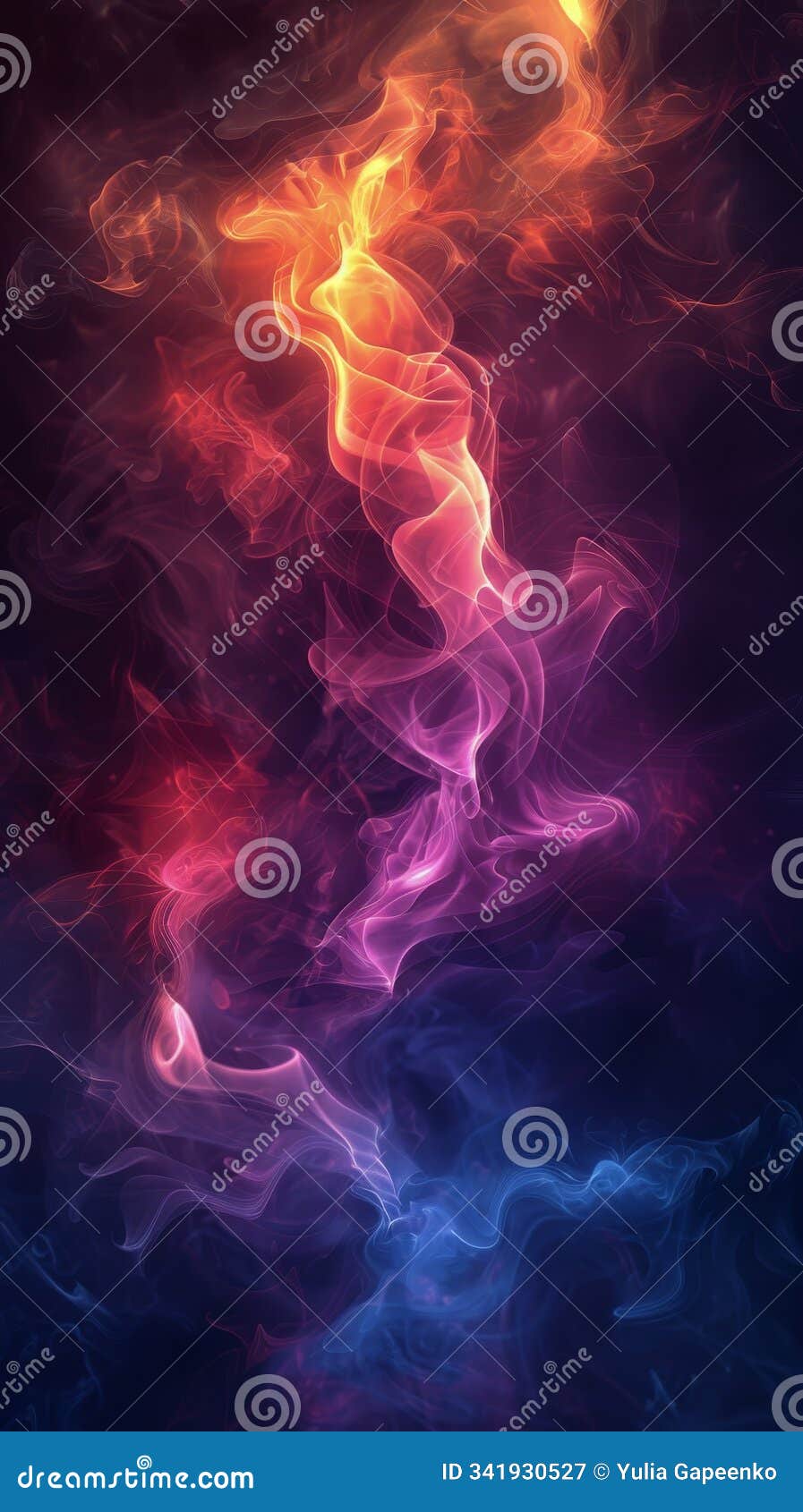 Colorful Smoke Cloud Drifting Stock Image - Image of abstract, smoke ...