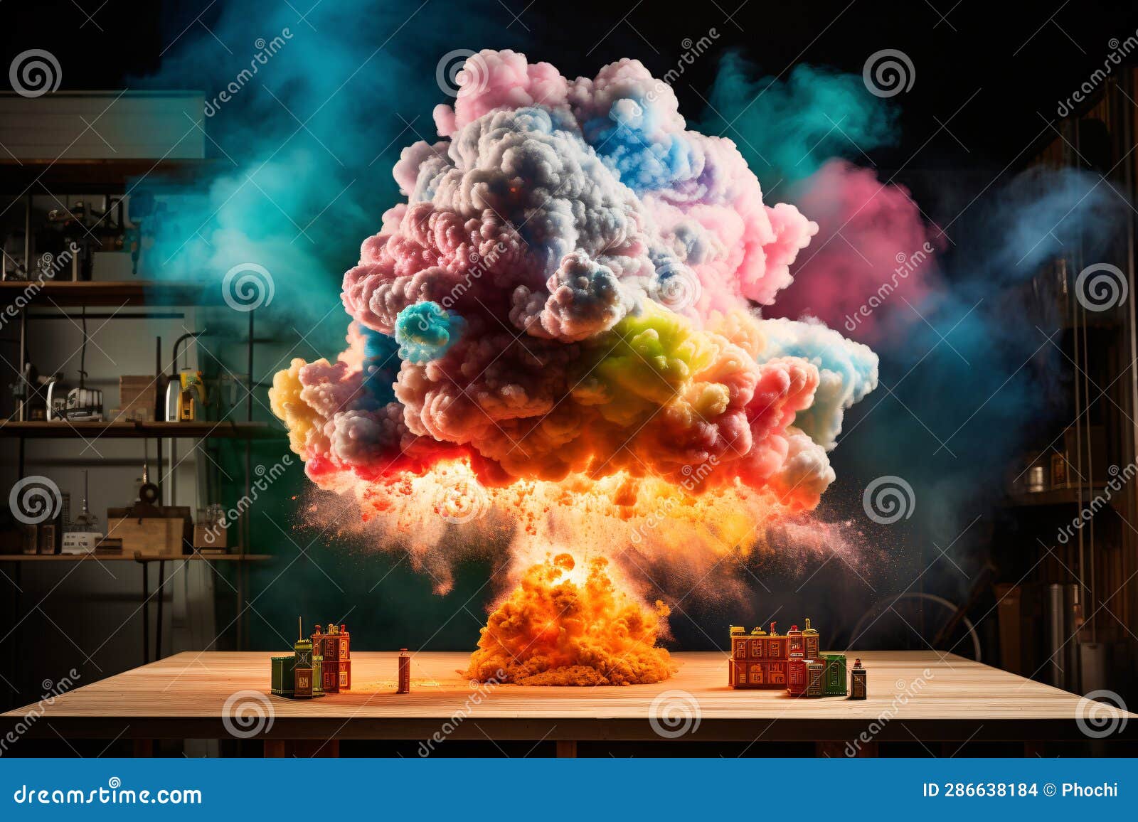 Colorful Smoke Explosion. a Masterpiece of Movement and Creativity ...
