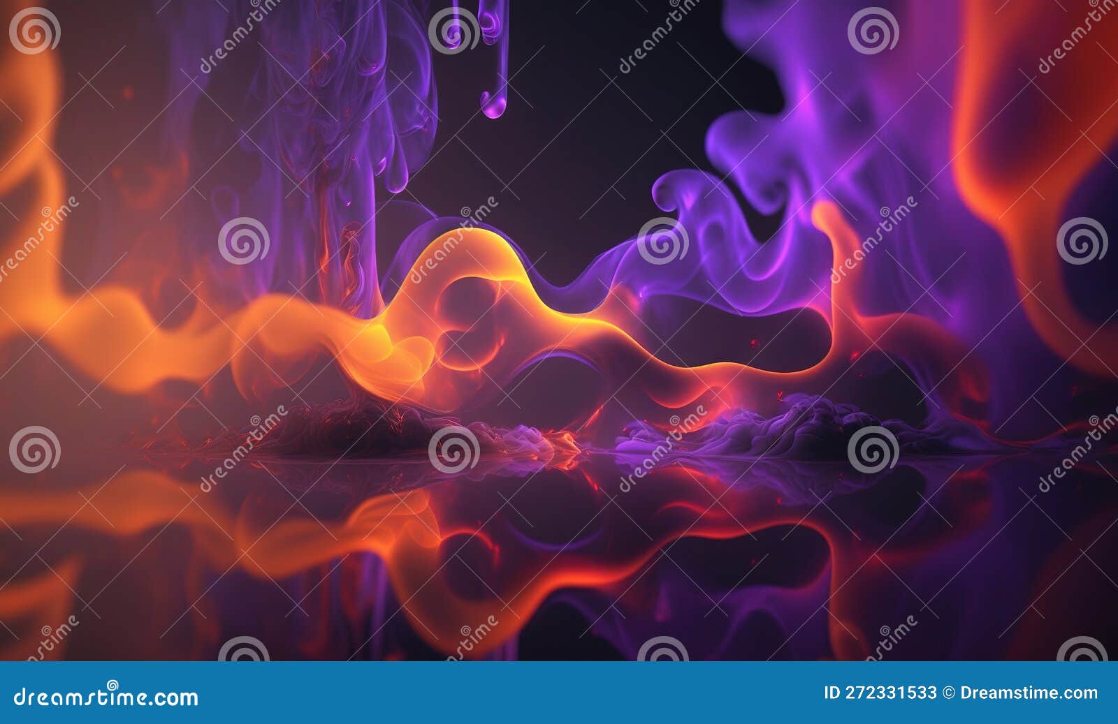 Colorful Smoke is Floating in the Air on a Black Background Stock Image ...