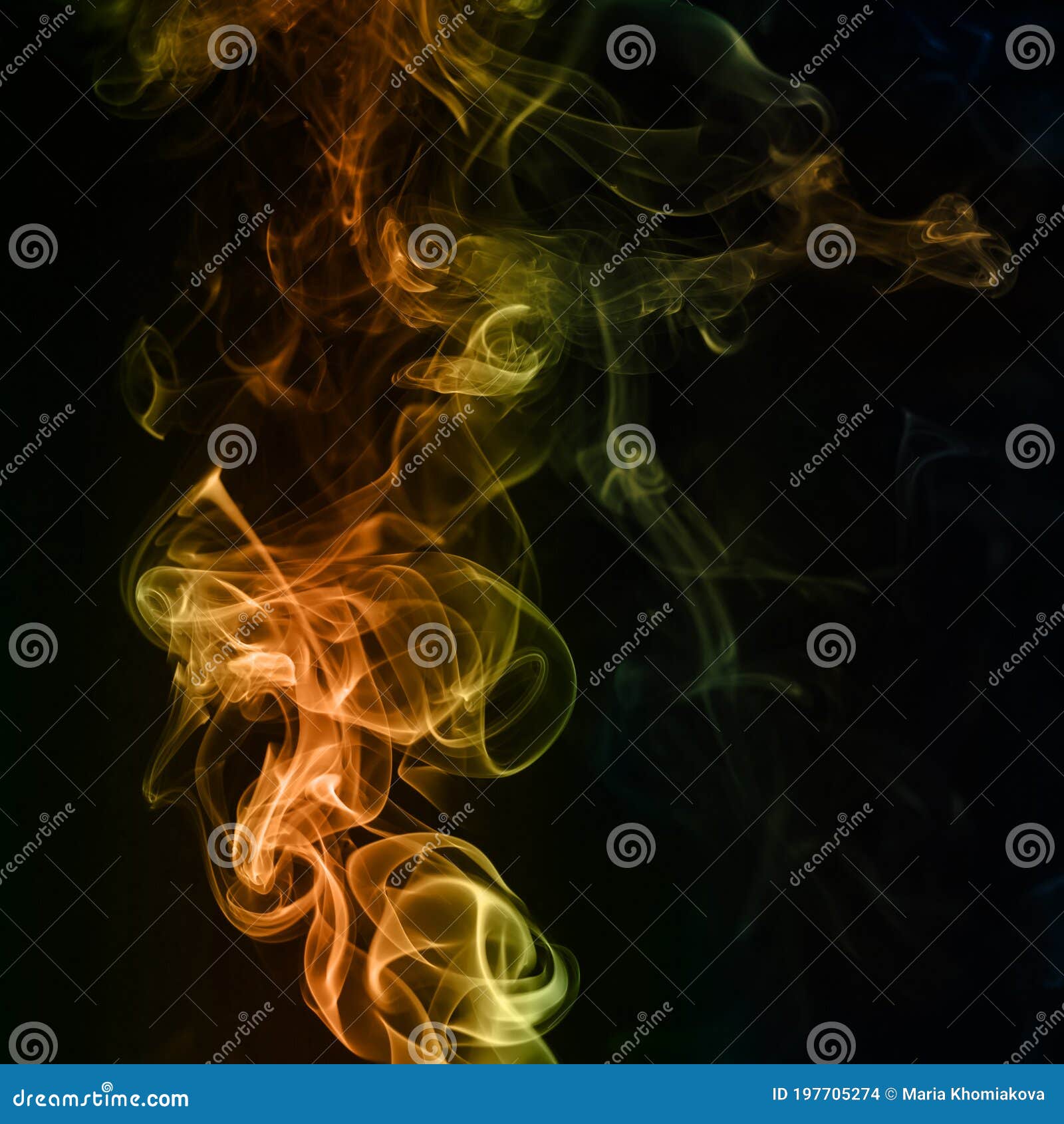 Colorful Smoke Isolated on Black Background Stock Photo - Image of ...