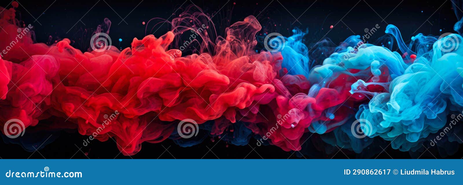 Colorful Smoke Isolated on Black Background. Abstract Background for ...