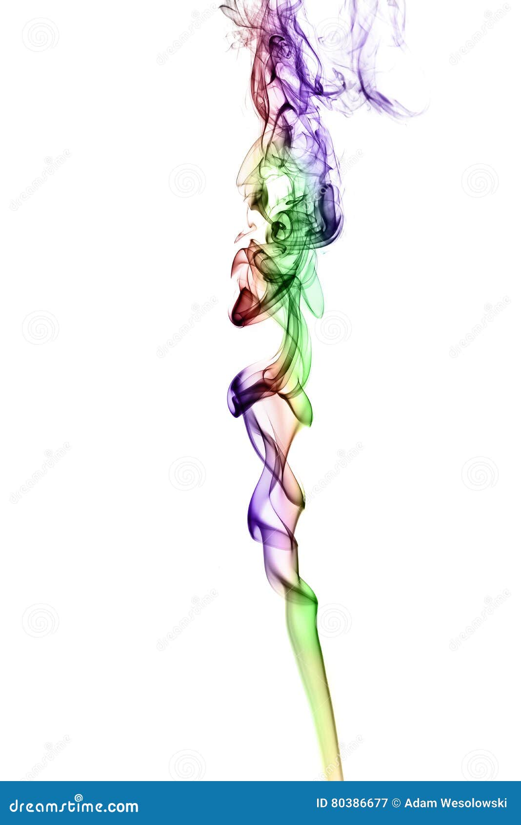 Colorful Smoke Isolated on a White Background Stock Image - Image of ...