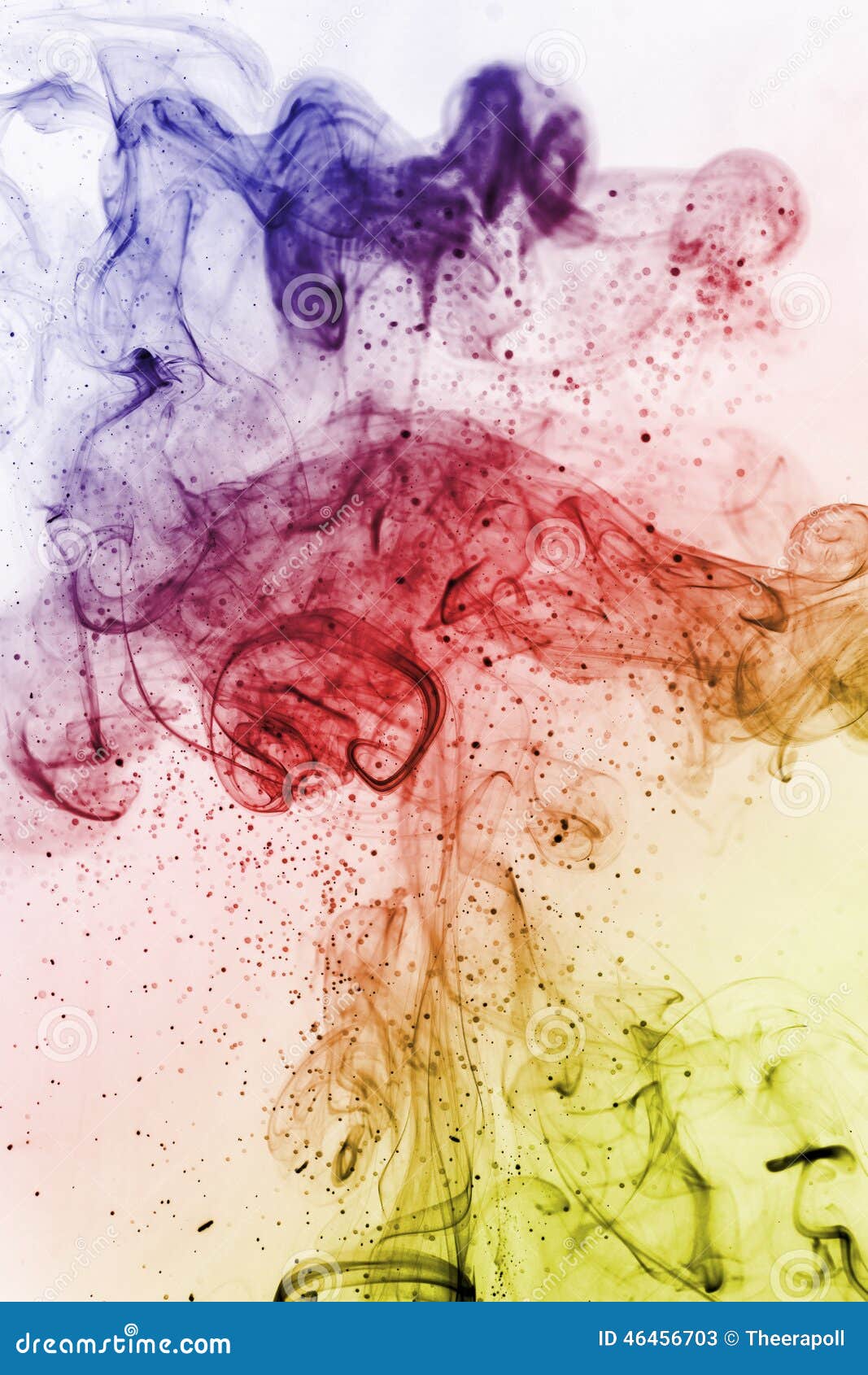 Colorful Smoke of Joss Stick Stock Image - Image of shape, graceful ...