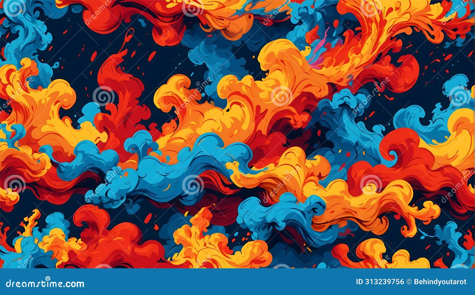 Colorful Smoke Seamless Pattern. Perfect for Backgrounds and Web Design ...