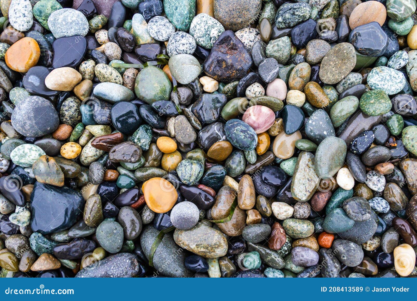 Colorful Smooth Rocks on the Beach Stock Image - Image of pebbels ...