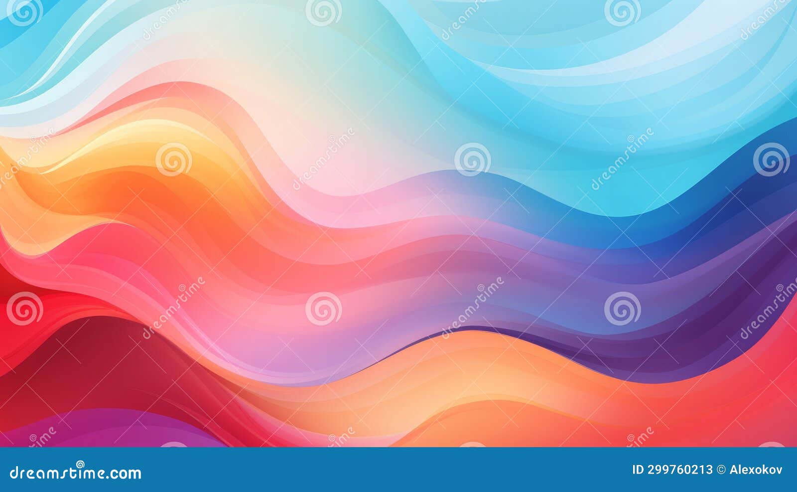 Colorful Smooth Wavy Background. Illustration for Your Design Stock ...