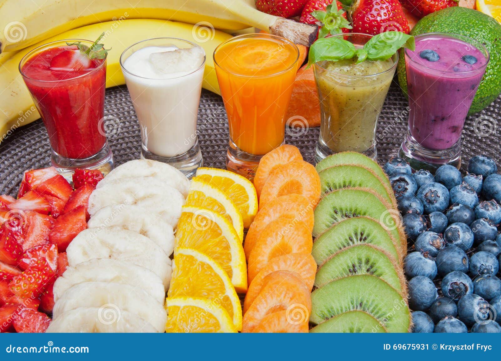 Colorful smoothies stock image. Image of blended, energy - 69675931