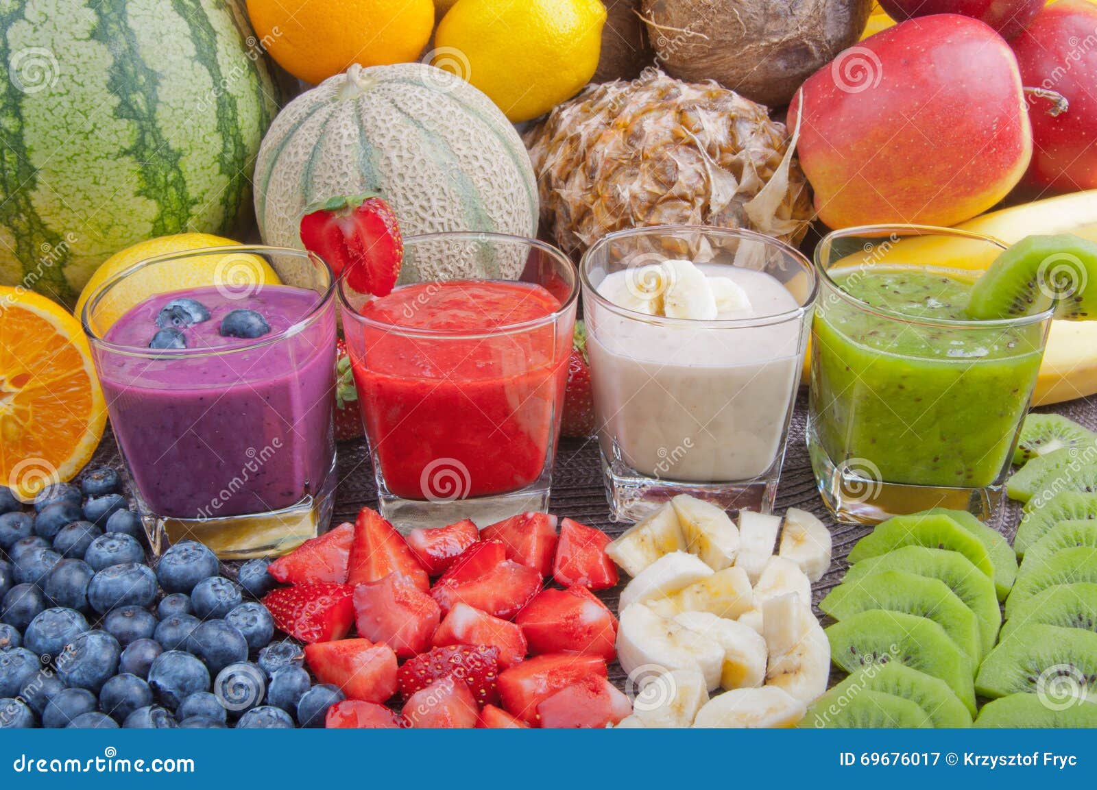 Colorful smoothies stock image. Image of coconut, nutrition - 69676017