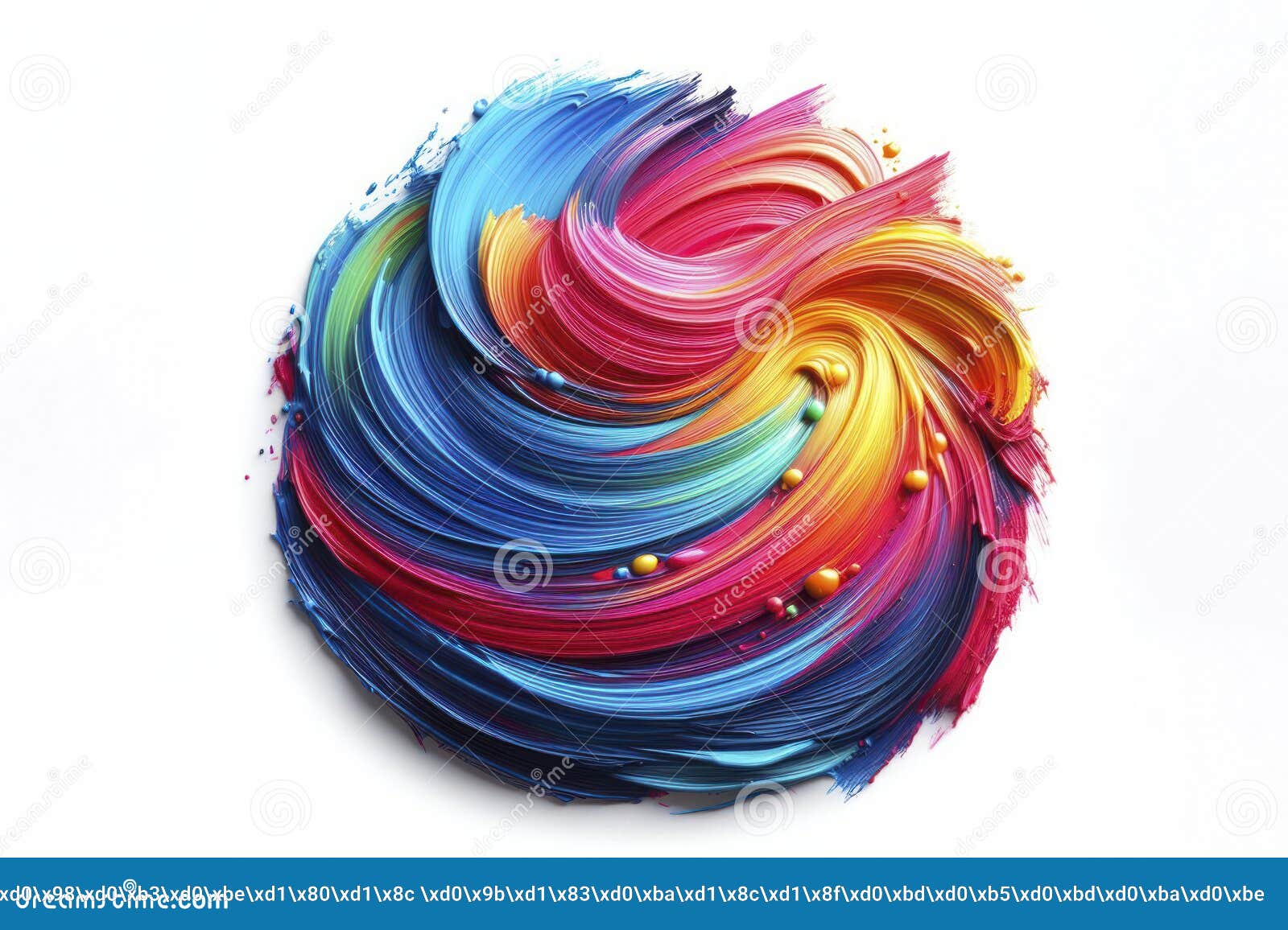 Colorful Smudge Paint Isolated on Solid White Background. Ai Generative ...