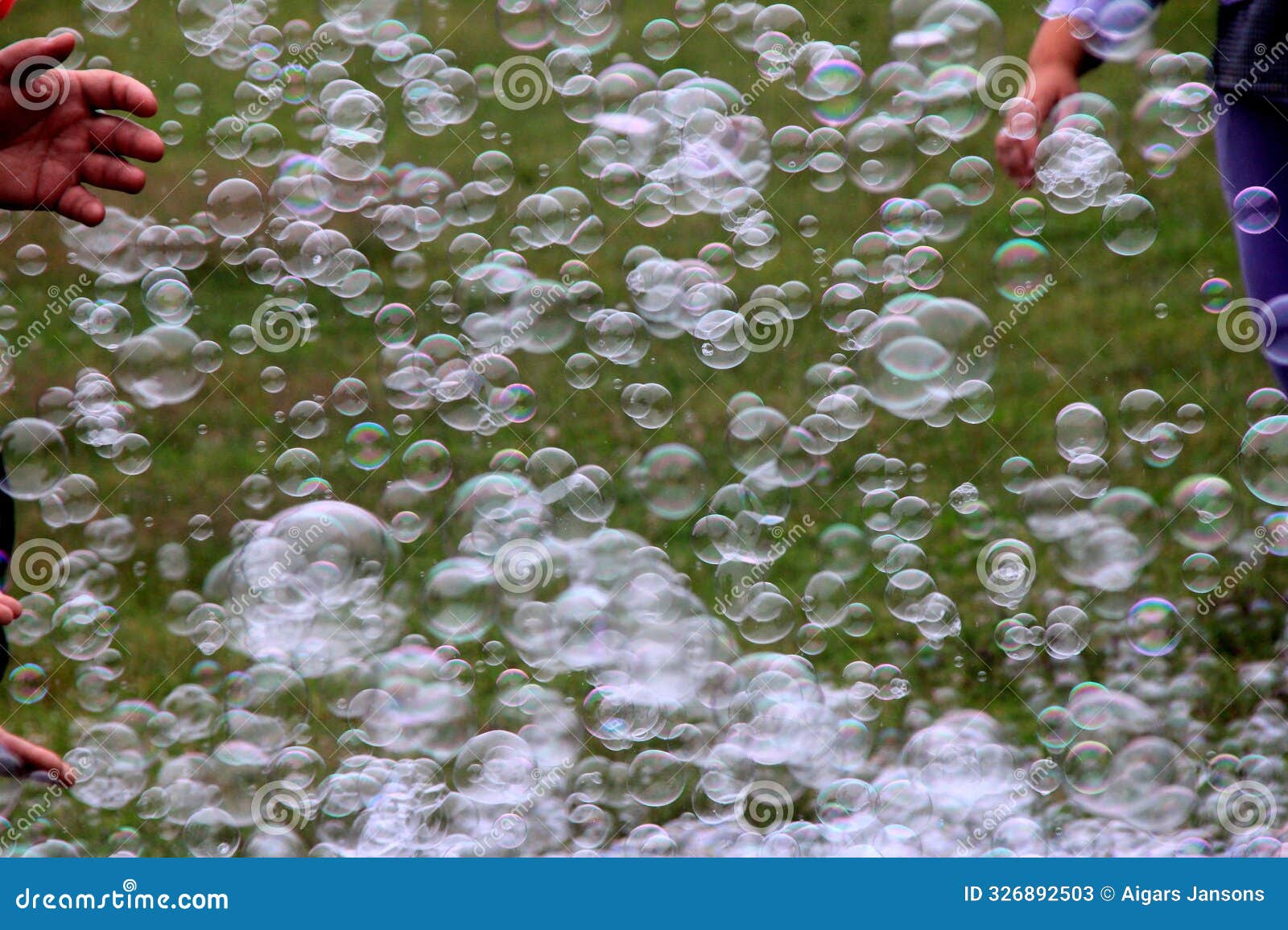 Colorful Soap Bubble with Human Hands Stock Image - Image of colorful ...