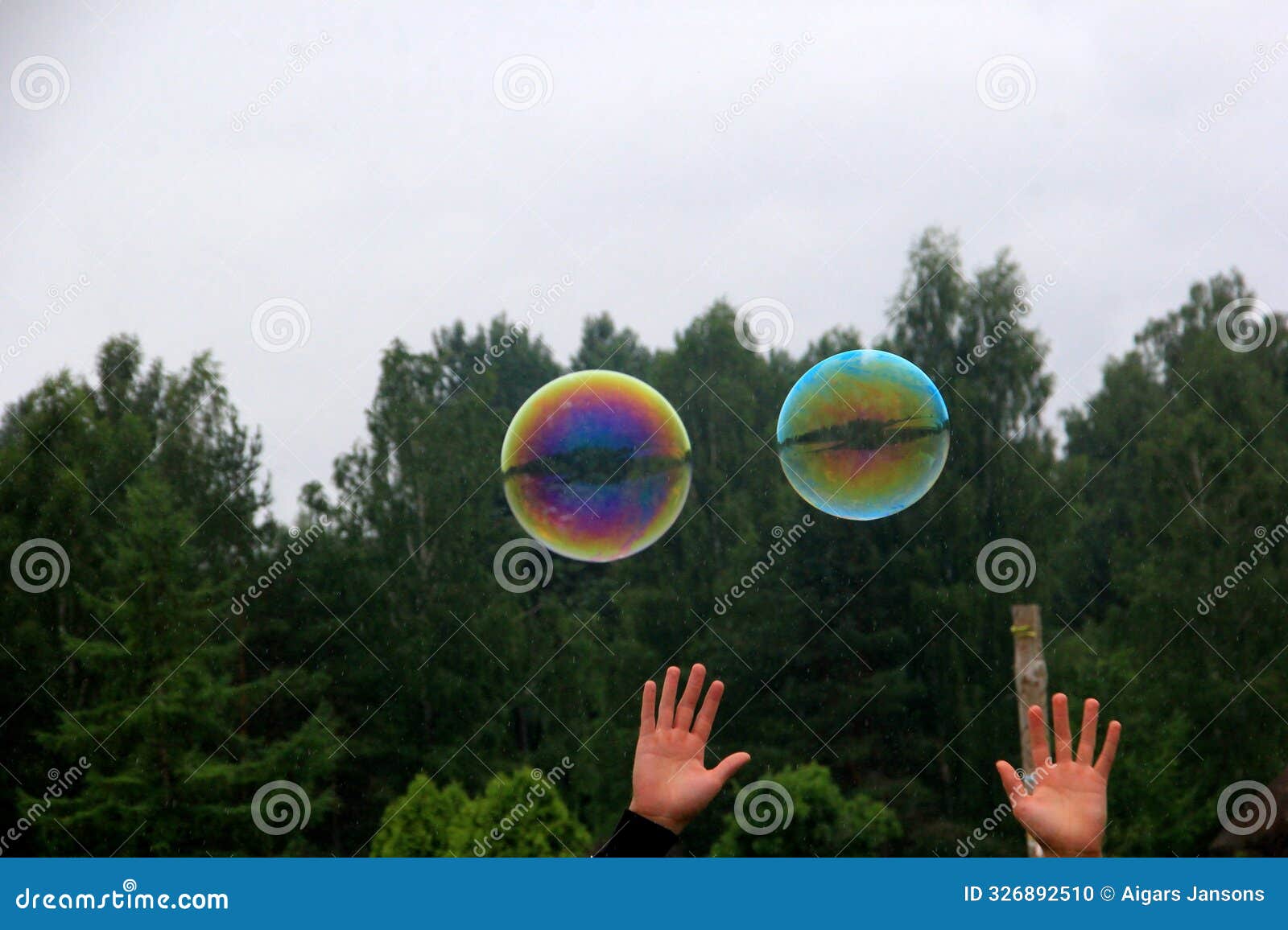 Colorful Soap Bubble with Human Hands Stock Photo - Image of soap ...