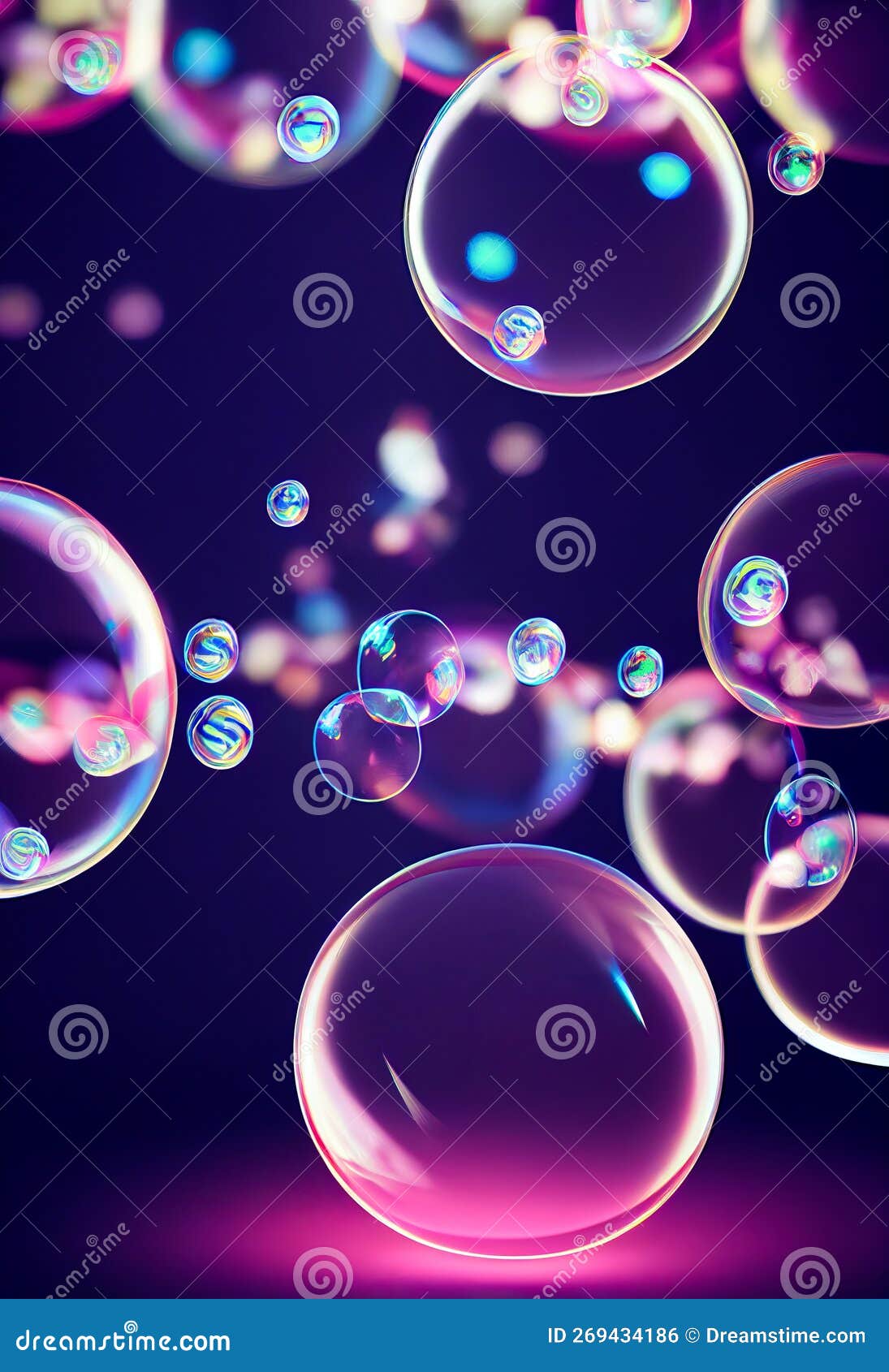 Colorful Soap Bubbles Abstract Background. Stock Illustration ...