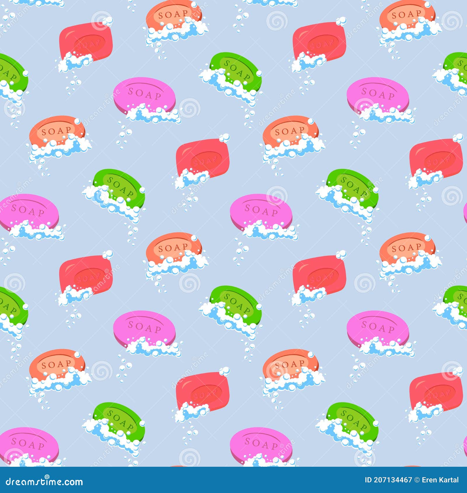 Colorful Soap Pattern for Textile Fabrics. Soap and Bubbles Stock ...