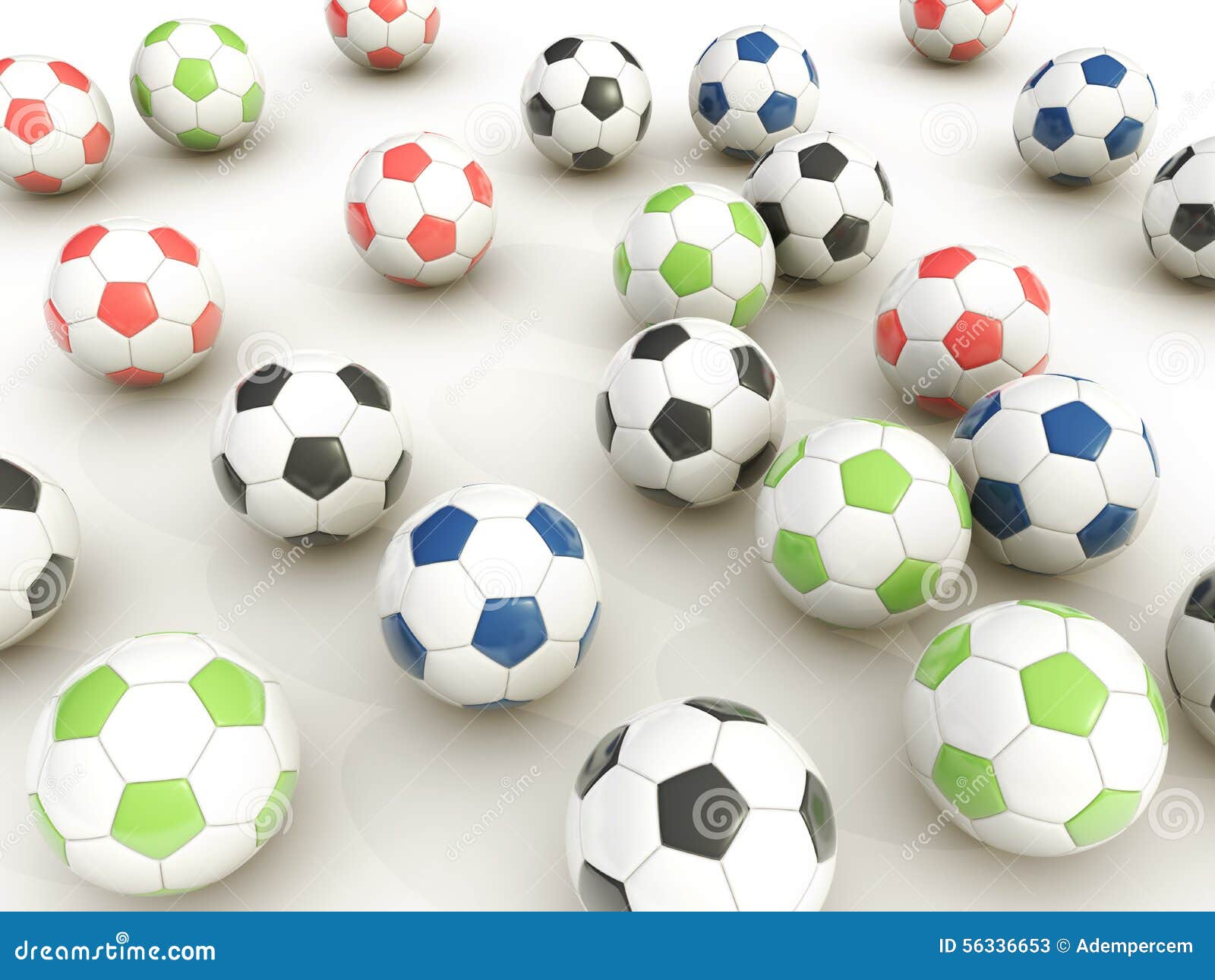 Colorful soccer ball stock illustration. Illustration of ball - 56336653