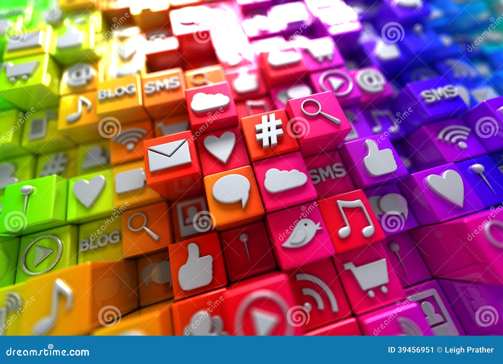 Colorful Social Media Icons Stock Illustration - Illustration of ...