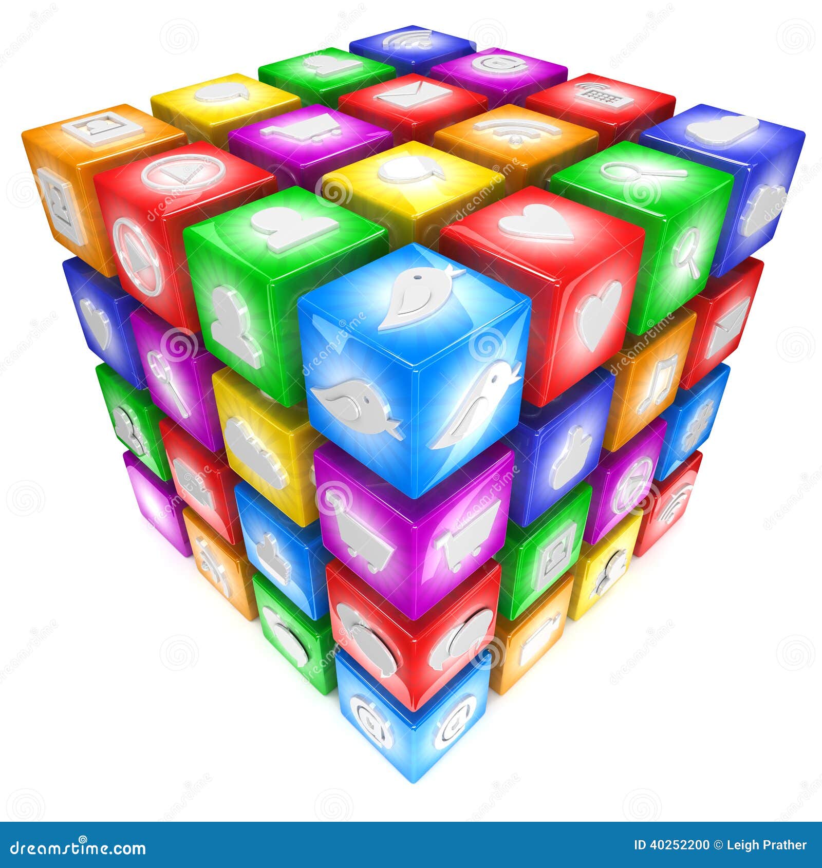 Colorful Social Media Icons Stock Illustration - Illustration of ...