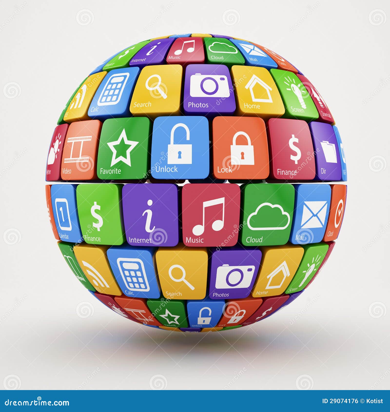 Colorful Social Media Sphere Stock Illustration - Illustration of icon ...