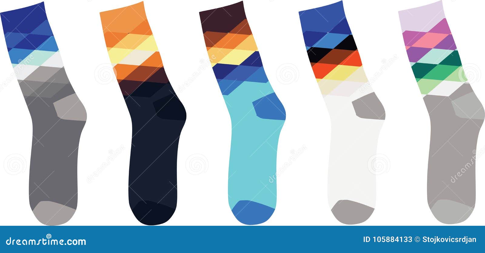 Colorful Sock with Argyle Pattern Stock Vector - Illustration of ... Colorful Sock with Argyle Pattern Stock Vector - Illustration of ...