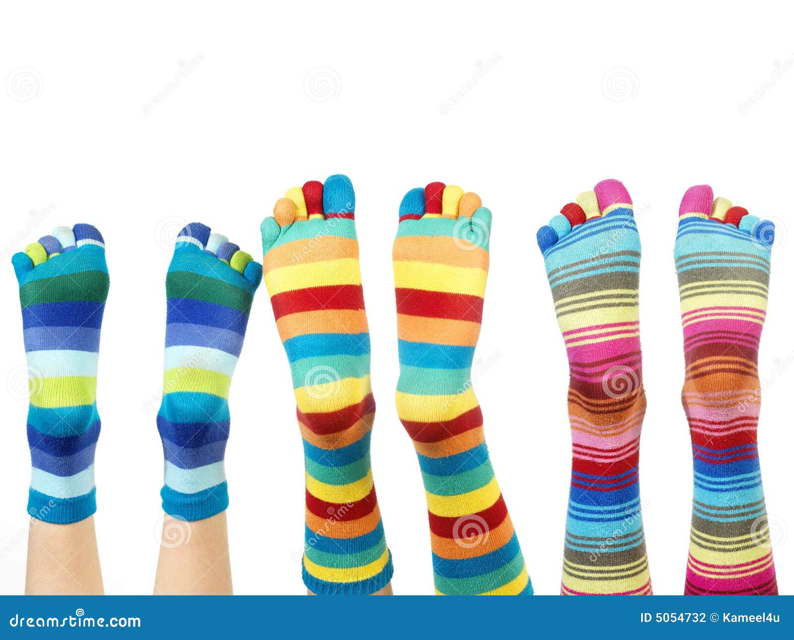 Colorful socks stock photo. Image of isolated, toes, socks - 5054732