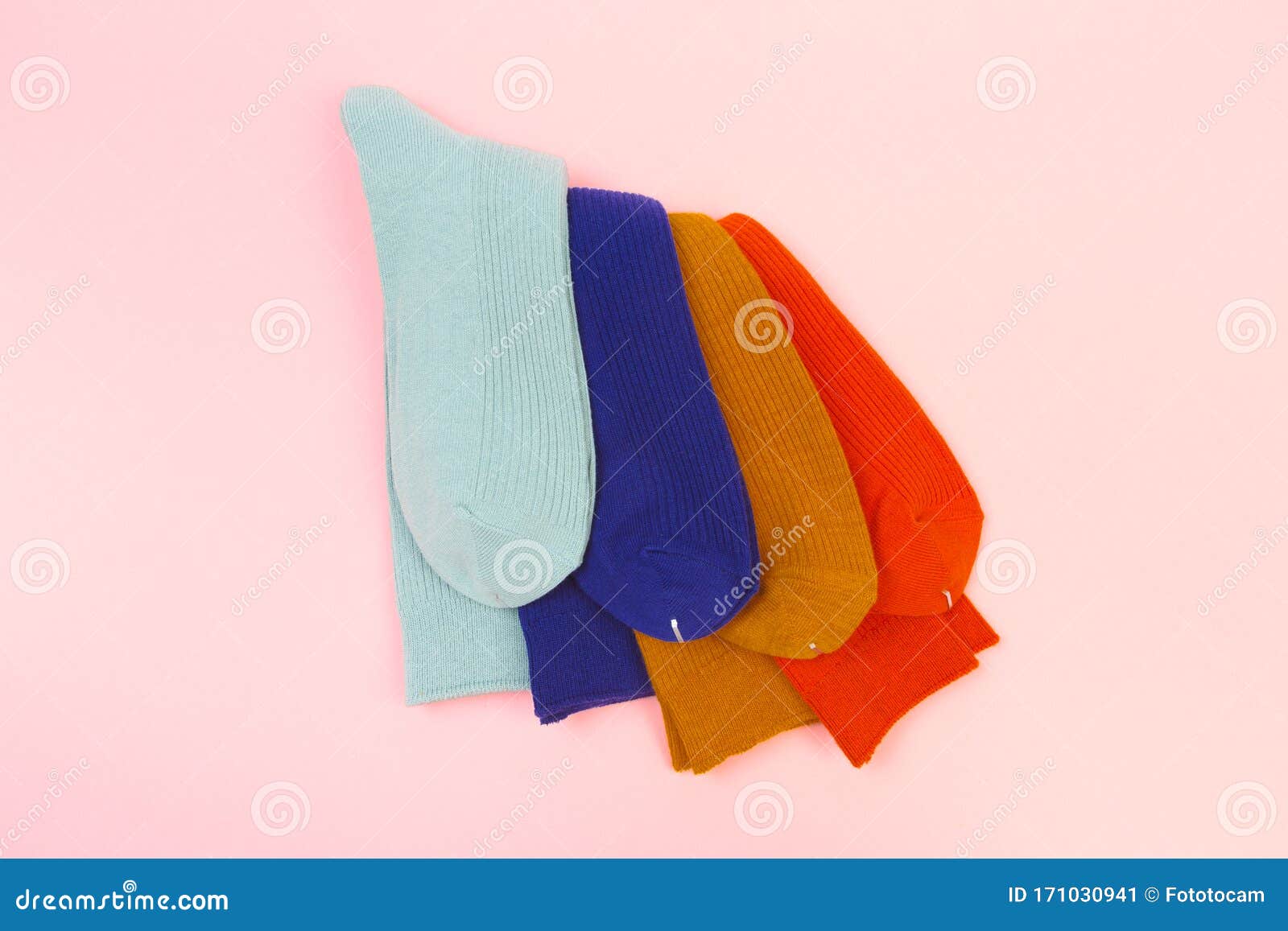 Colorful Socks on Pink Background - Image Stock Image - Image of ...