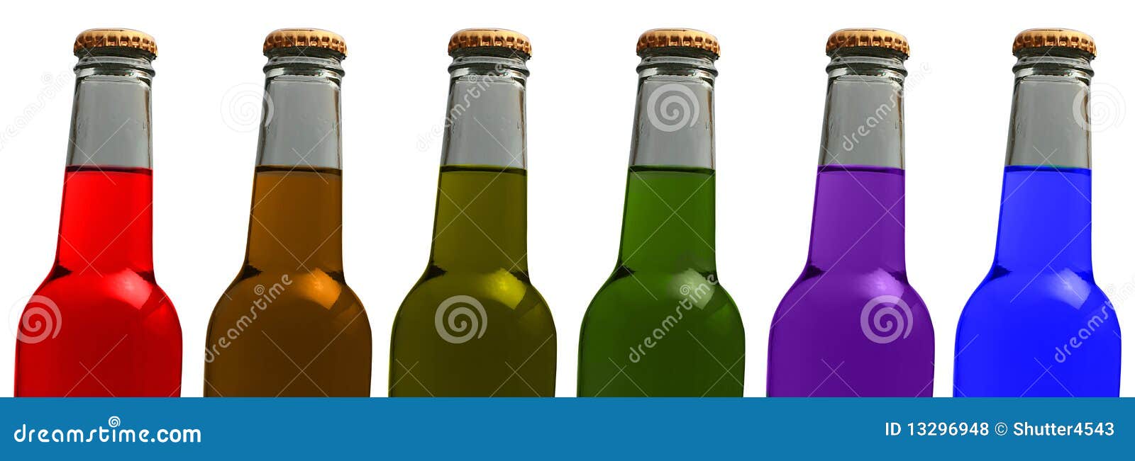 Colorful Soda Bottles stock photo. Image of cold, clear - 13296948