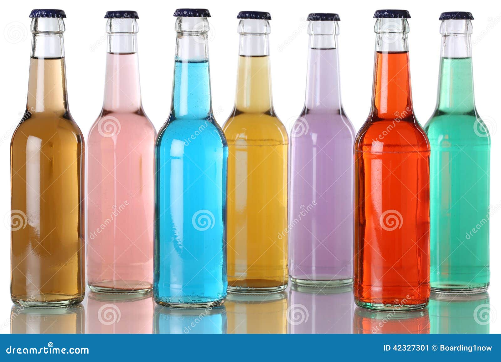 Colorful Soda Drinks with Cola in Bottles Stock Image - Image of food ...