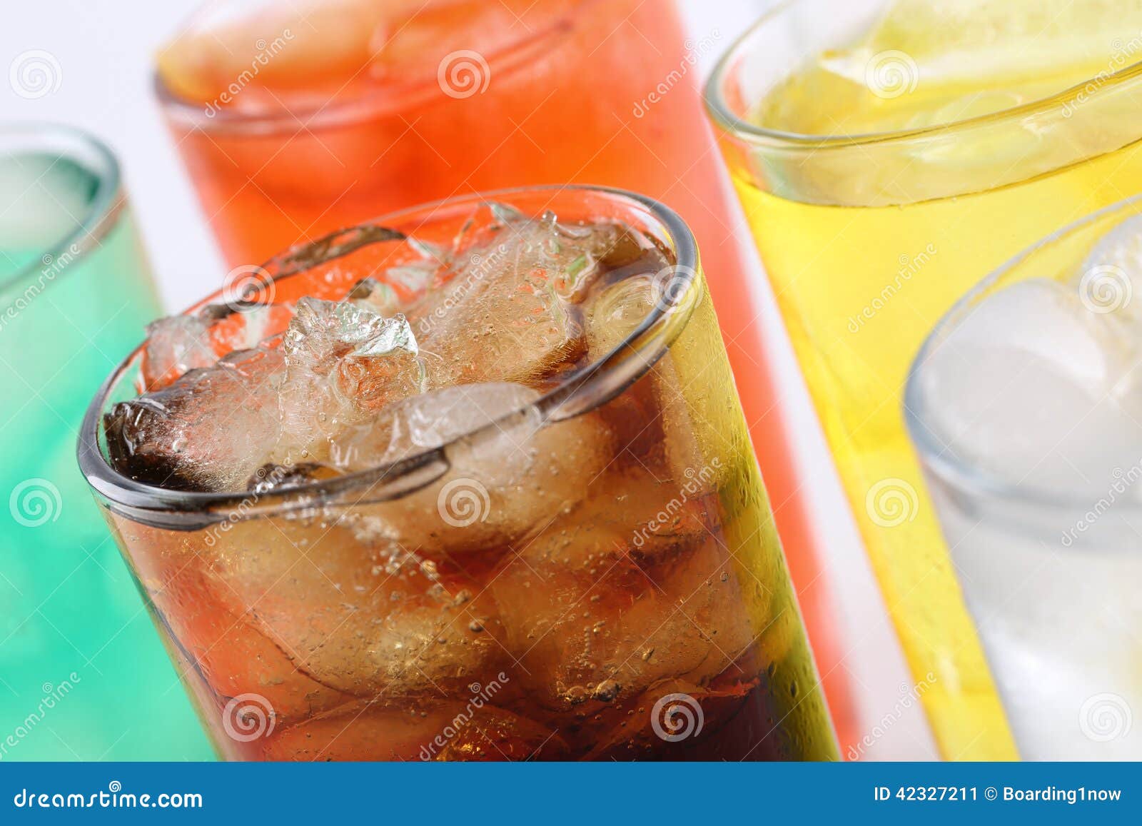 Colorful Soda Drinks with Cola Stock Image - Image of orange, colorful ...