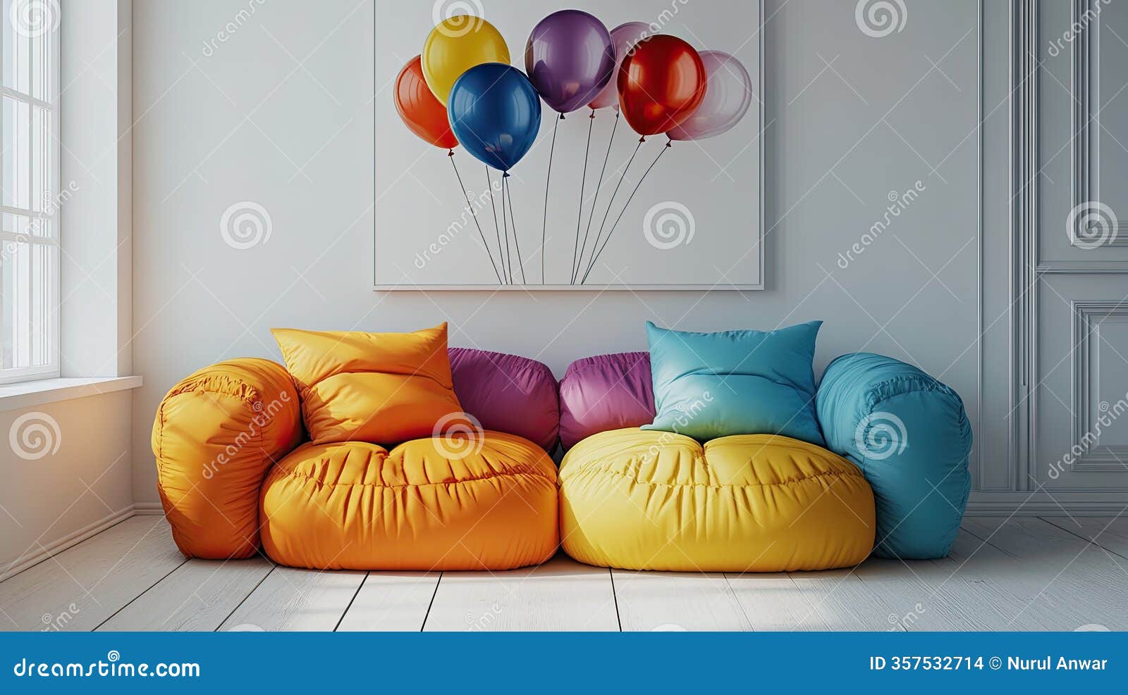 Vibrant Balloon Art In A Unique Arch Isolated On White - Immerse ...