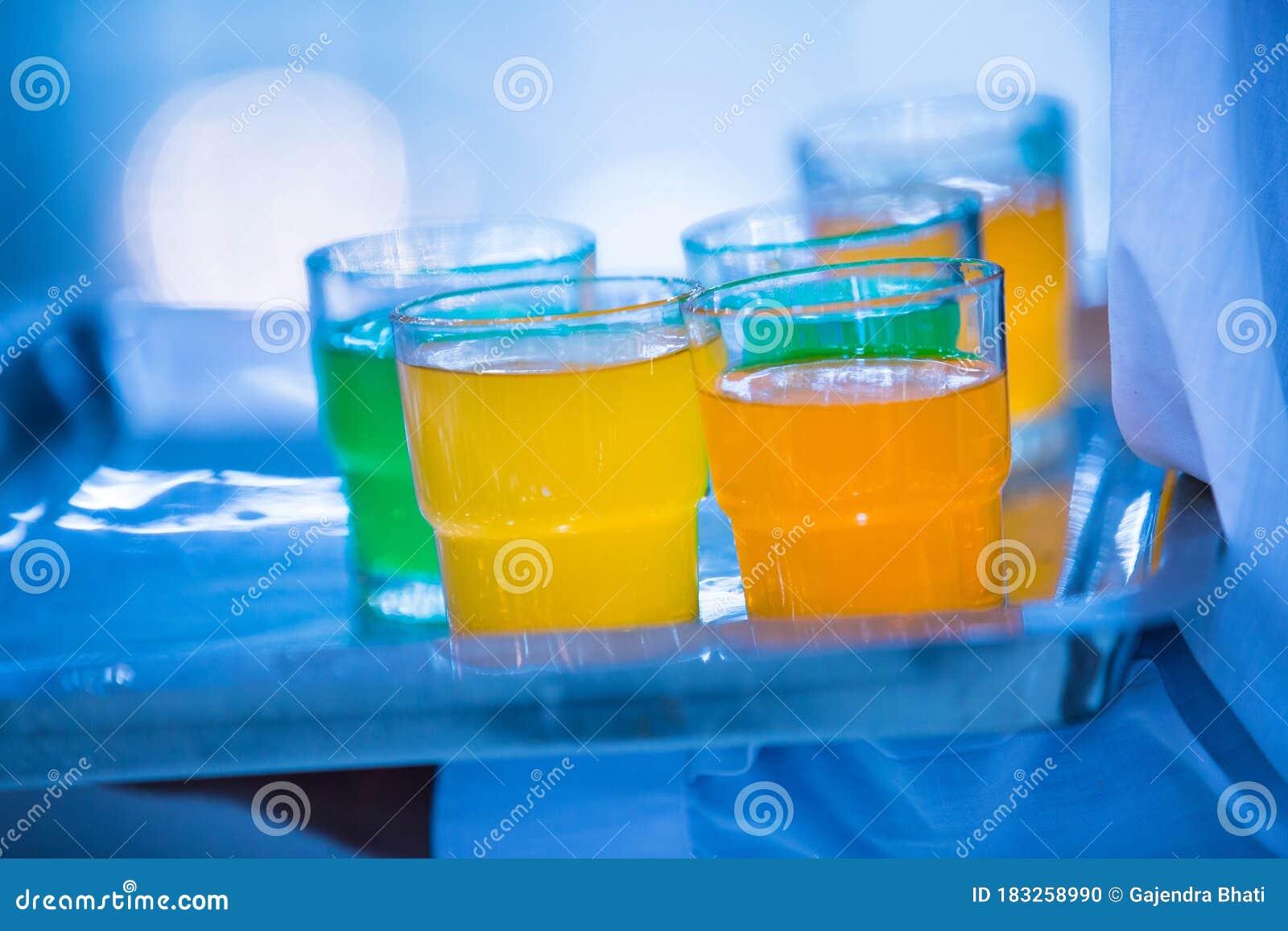Colorful Soft Drinks are on a Tray, Background Stock Photo - Image of ...