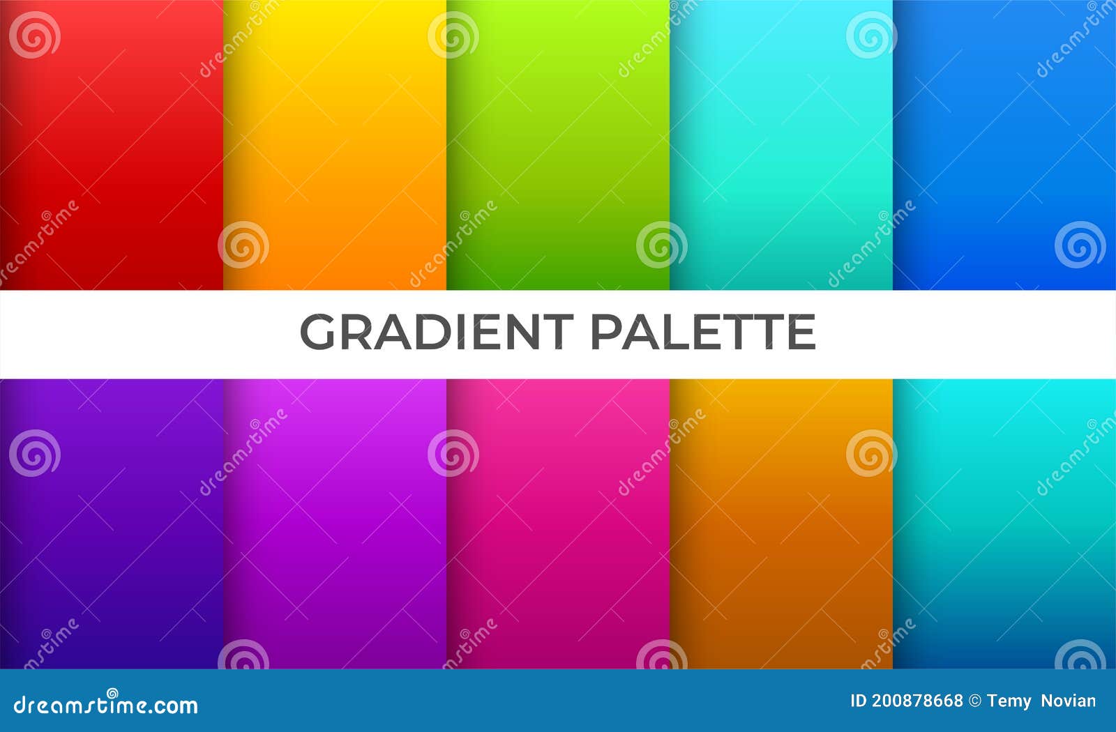 Colorful Soft Gradients Set for Mobile App Stock Vector - Illustration ...