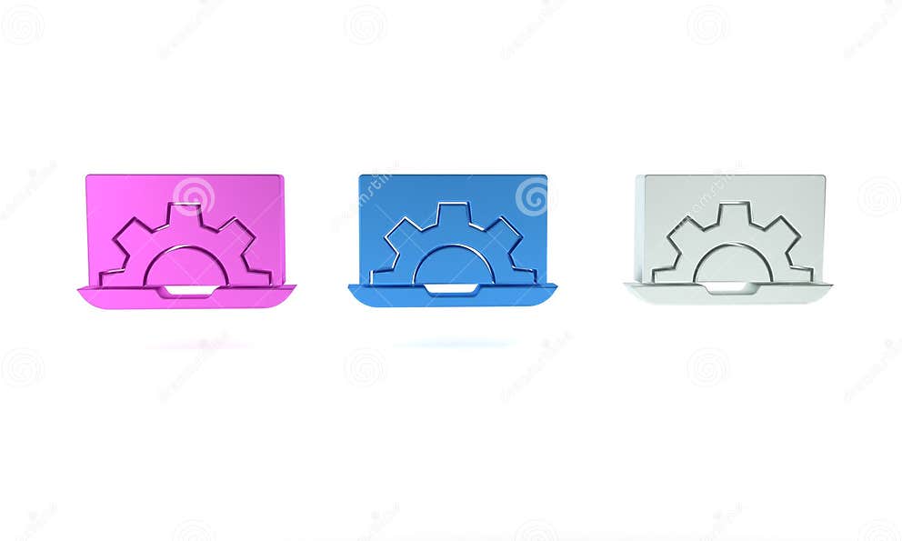 Colorful Software, Web Development, Programming Concept Icon Isolated on White Background ...