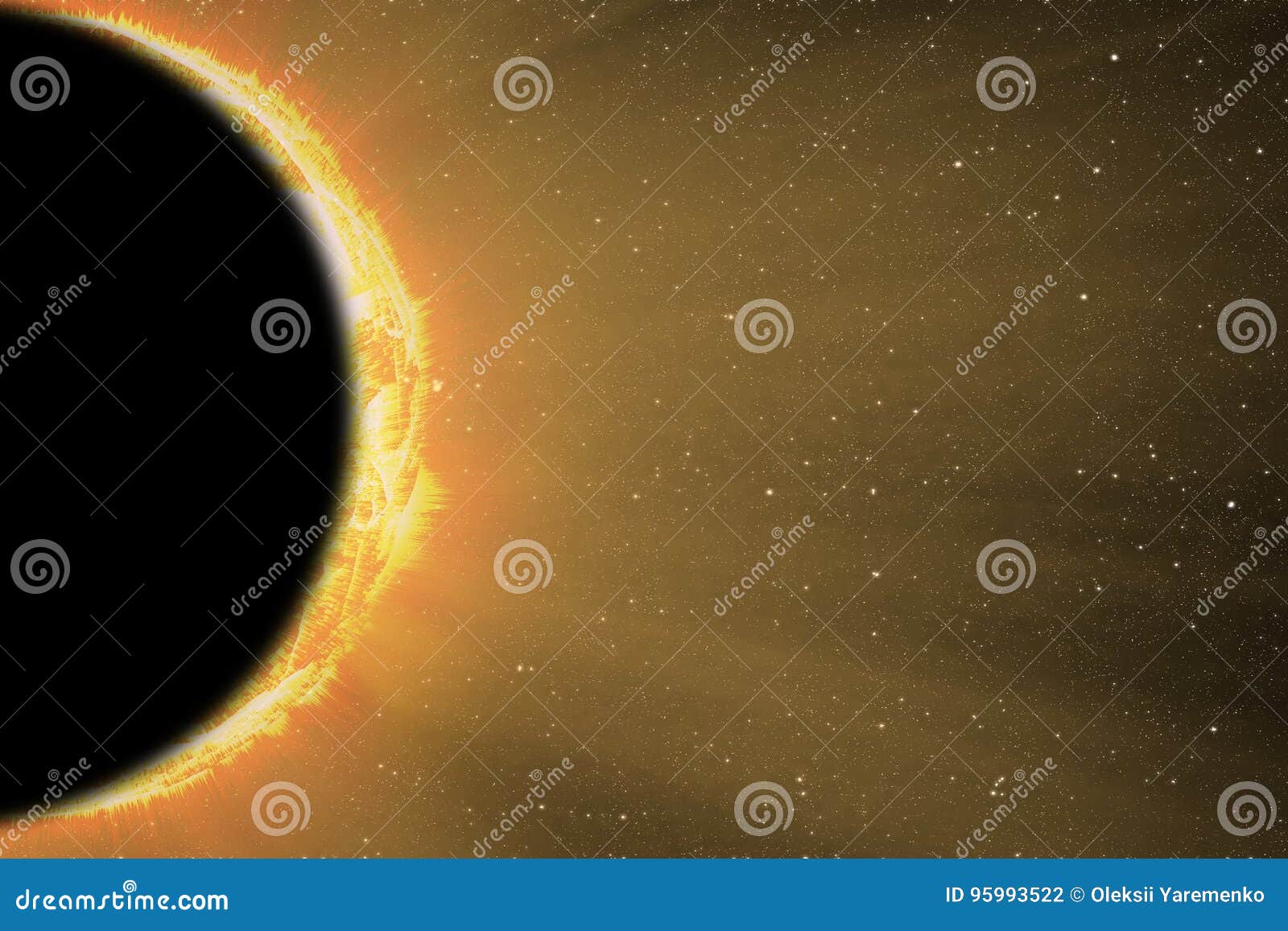 Colorful solar eclipse stock photo. Image of graphic - 95993522