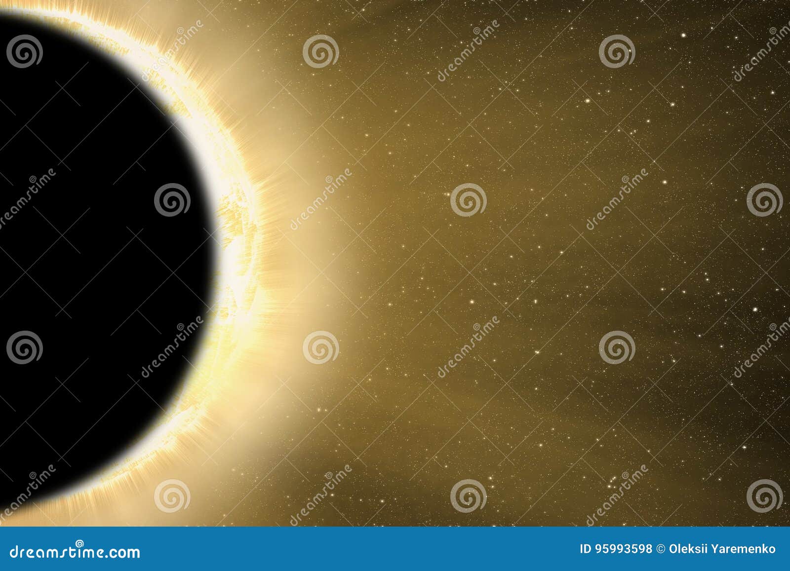 Colorful solar eclipse stock photo. Image of deep, futuristic - 95993598