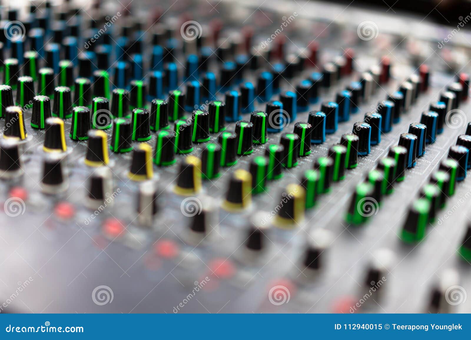 Colorful Sound Control Panel at the Concert. Stock Image - Image of ...