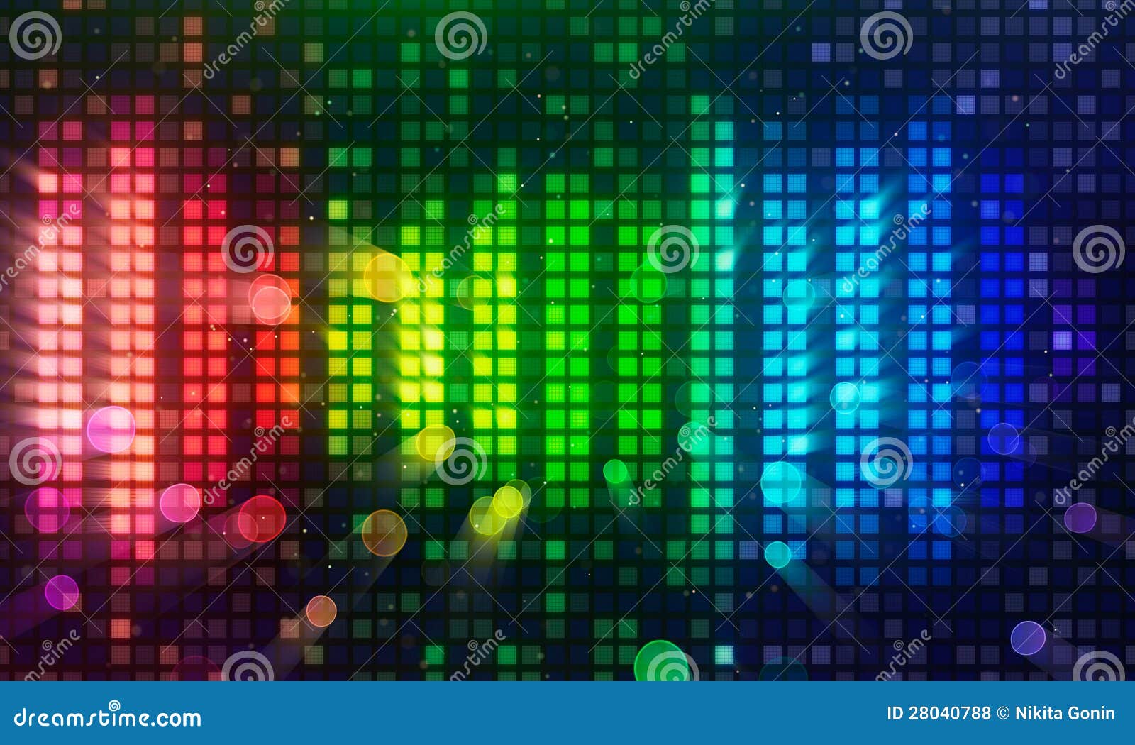 Colorful Sound Level Meter Equalizer Background Stock Illustration ...