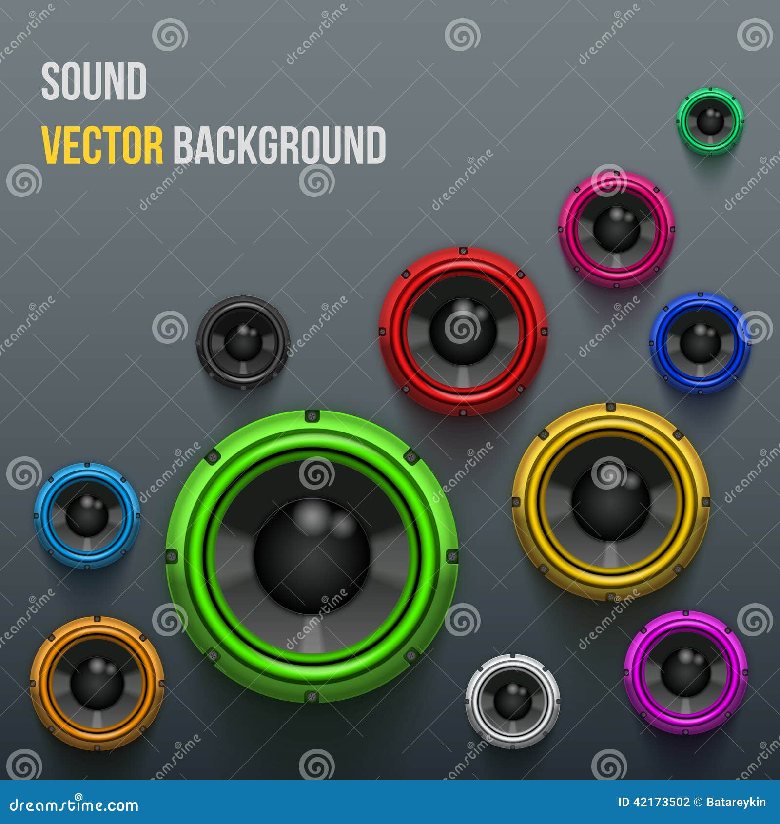 Colorful Sound Waves. Isolated Design Symbol. Rainbow Music Background ...