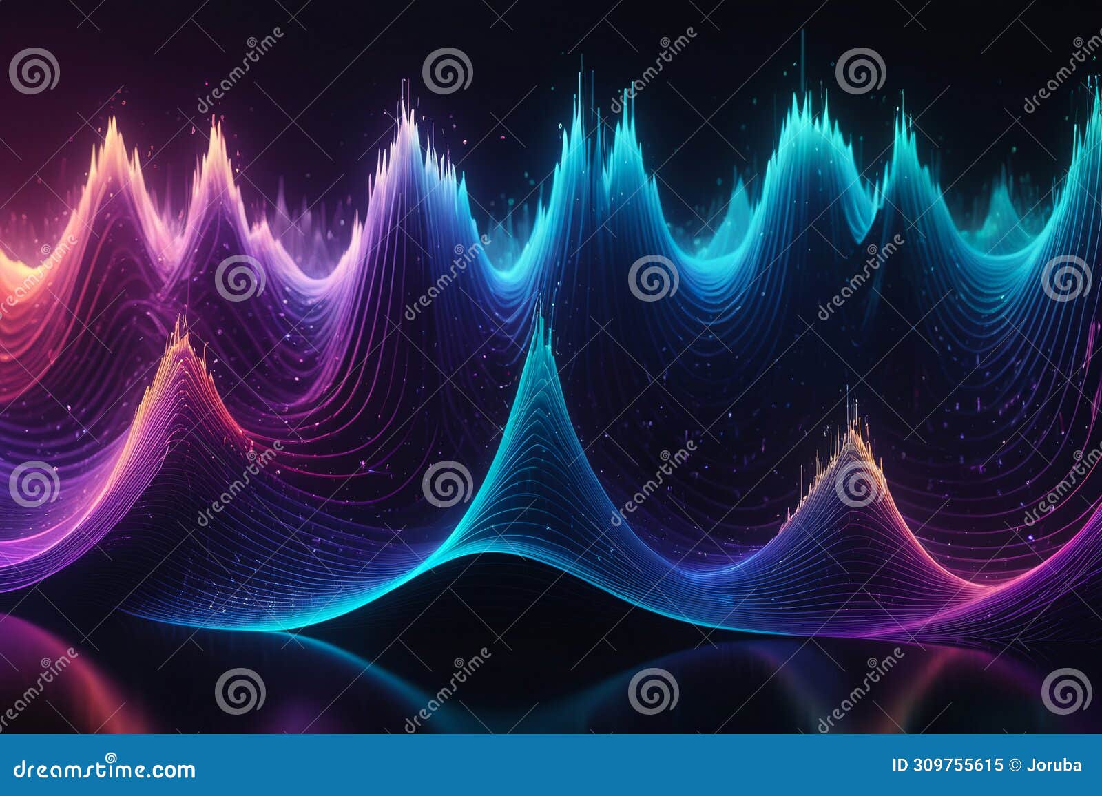 Colorful Sound and Music Frequency Waves Stock Illustration ...