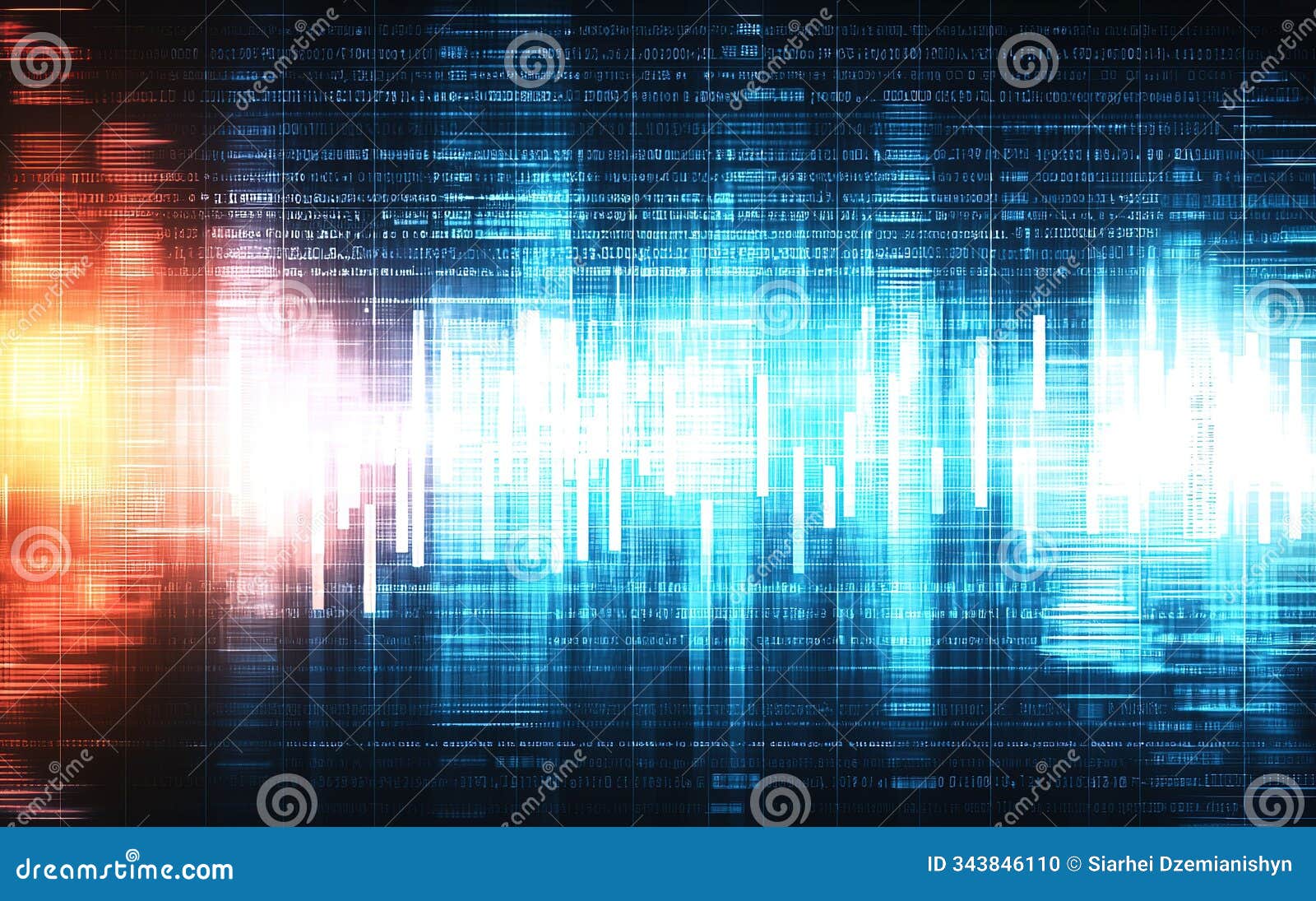Colorful Sound Wave Visualization in a Digital Background Showcasing ...