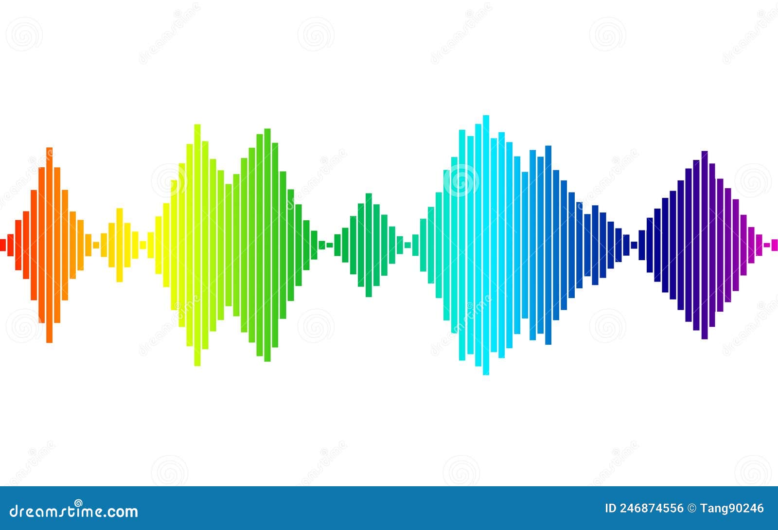 Colorful Sound Waves on White Background Stock Illustration ...