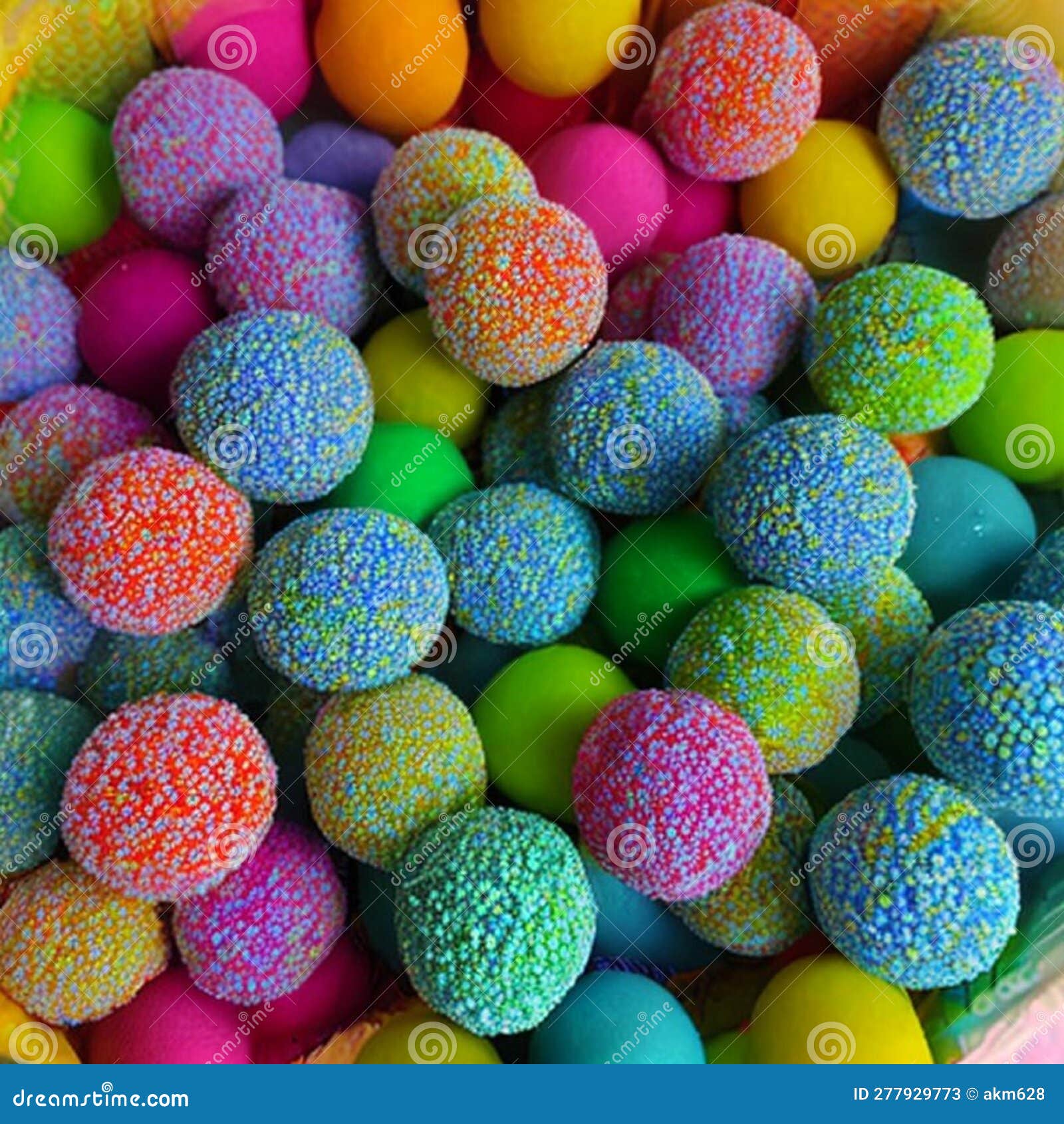 Colorful Sour Balls by Generative AI Stock Illustration - Illustration ...