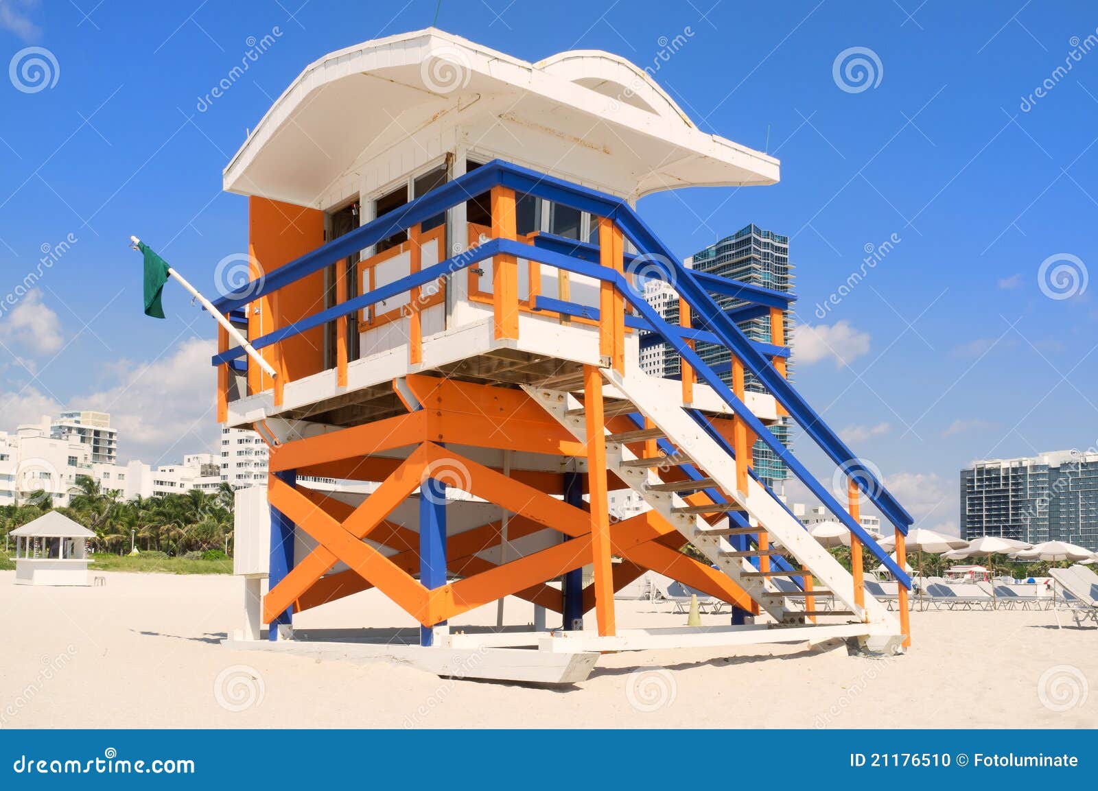Colorful South Beach Lifeguard Hut Stock Photo - Image of florida, sobe ...