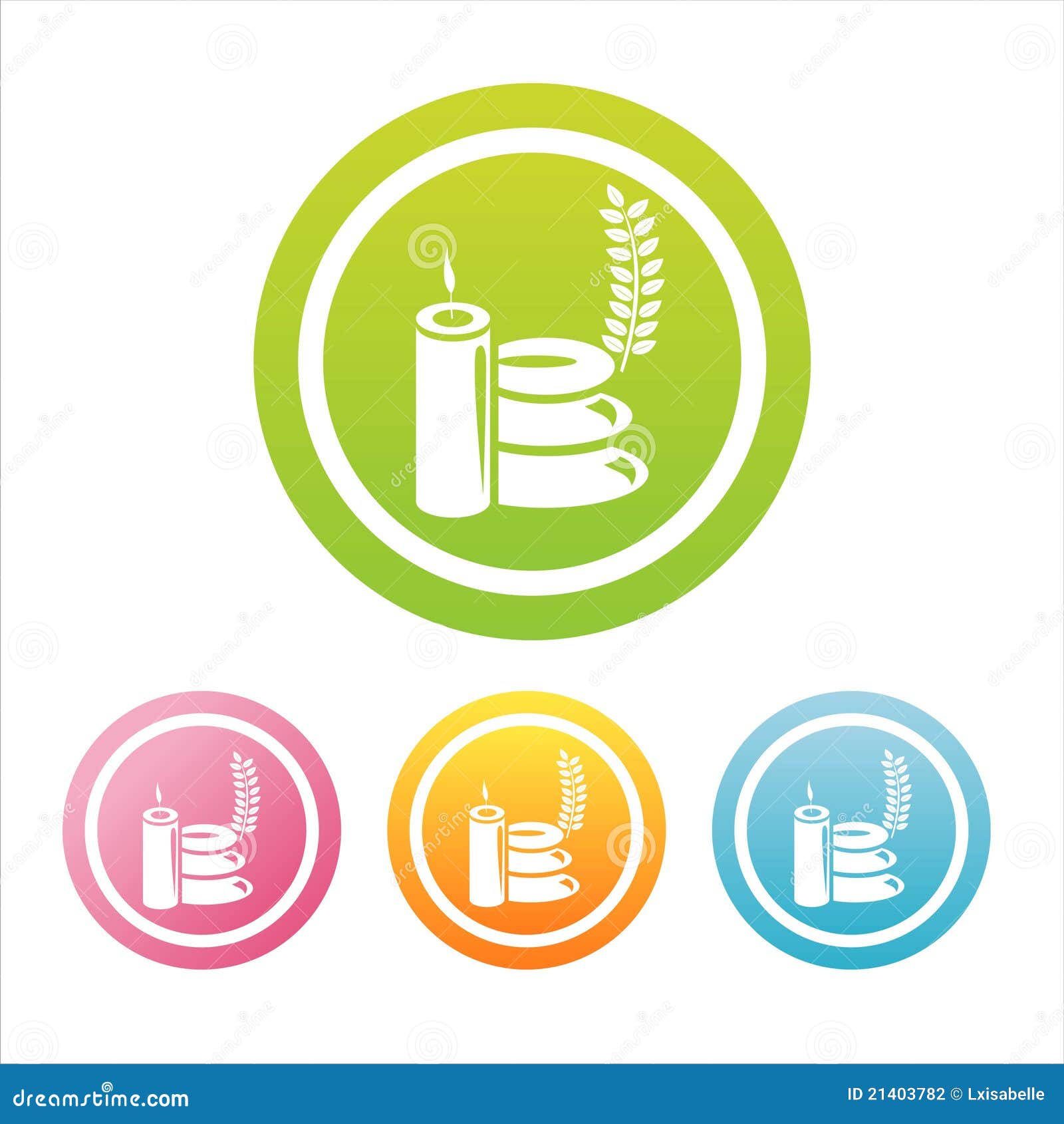 Colorful spa signs stock vector. Illustration of isolated - 21403782