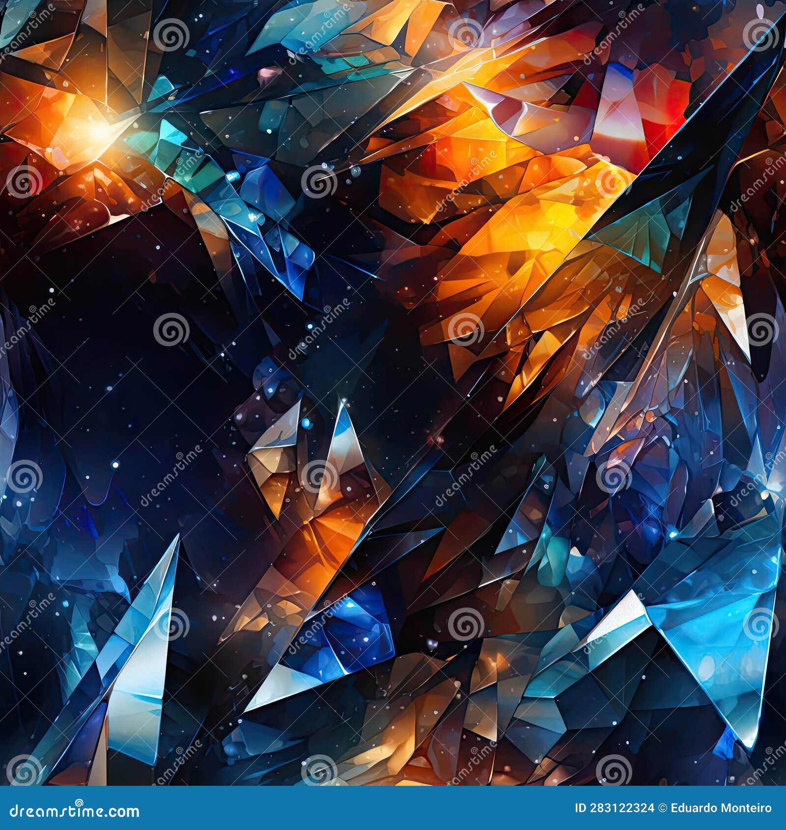 Colorful Space Abstraction with Sharp Diamonds and Crystal Cubism ...