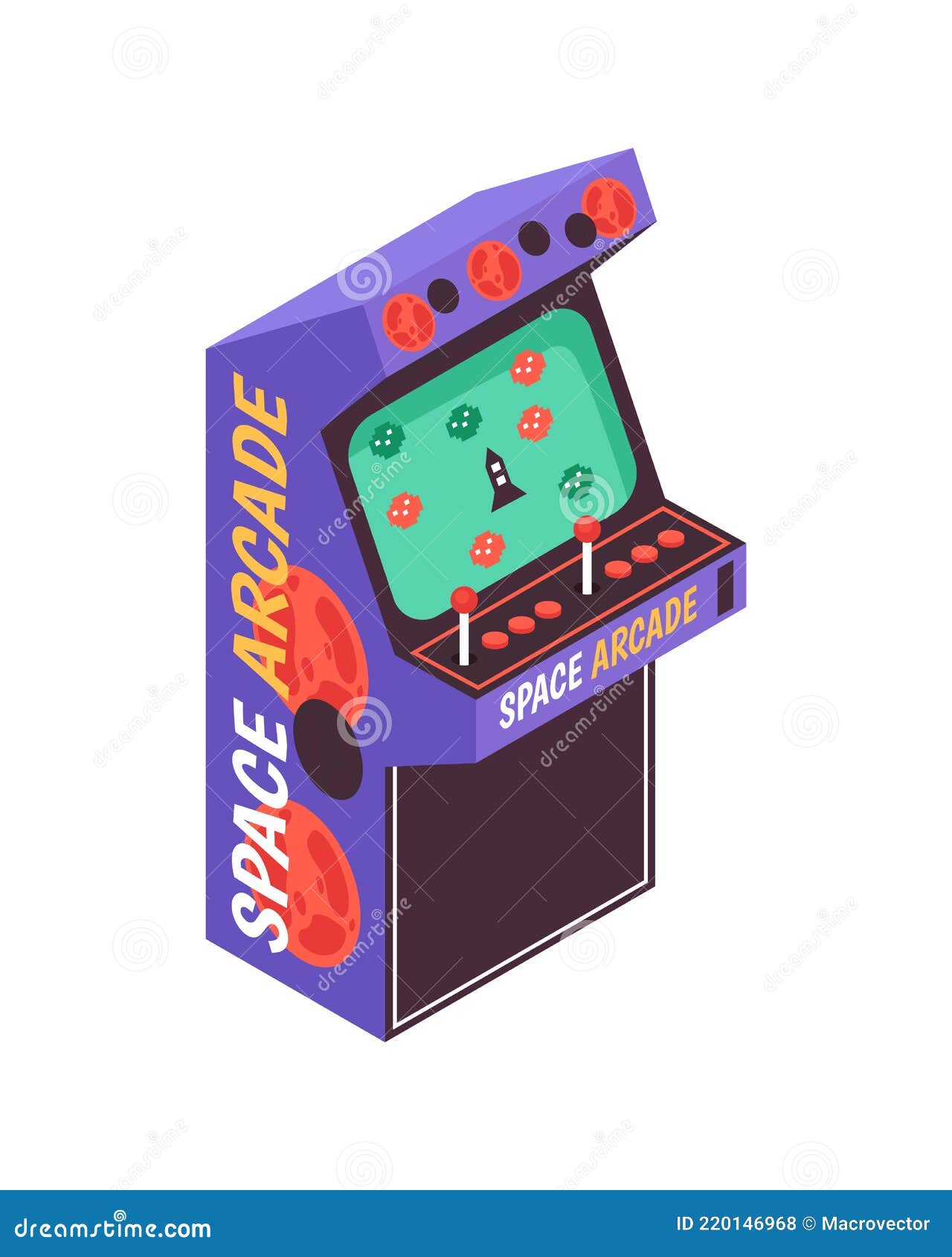 Retro Game Icon stock vector. Illustration of game, device - 220146968