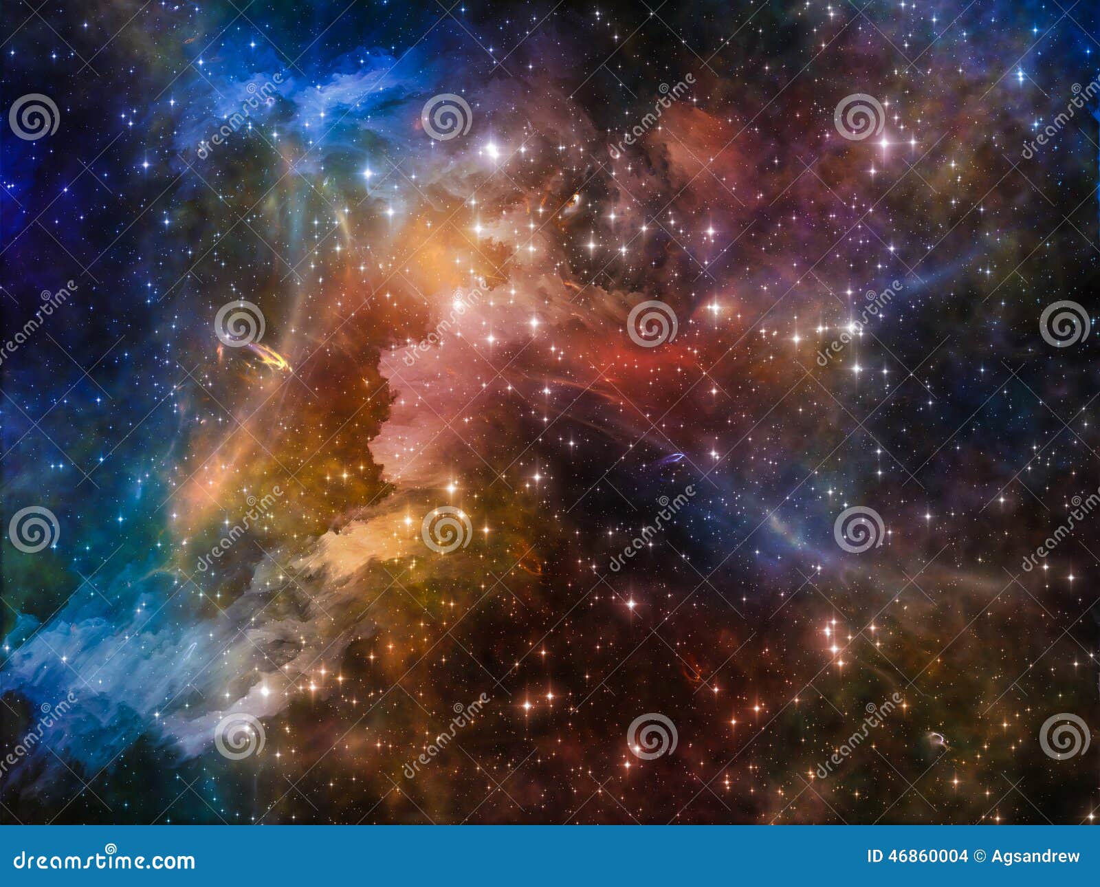 Colorful Space stock illustration. Illustration of backdrop - 46860004
