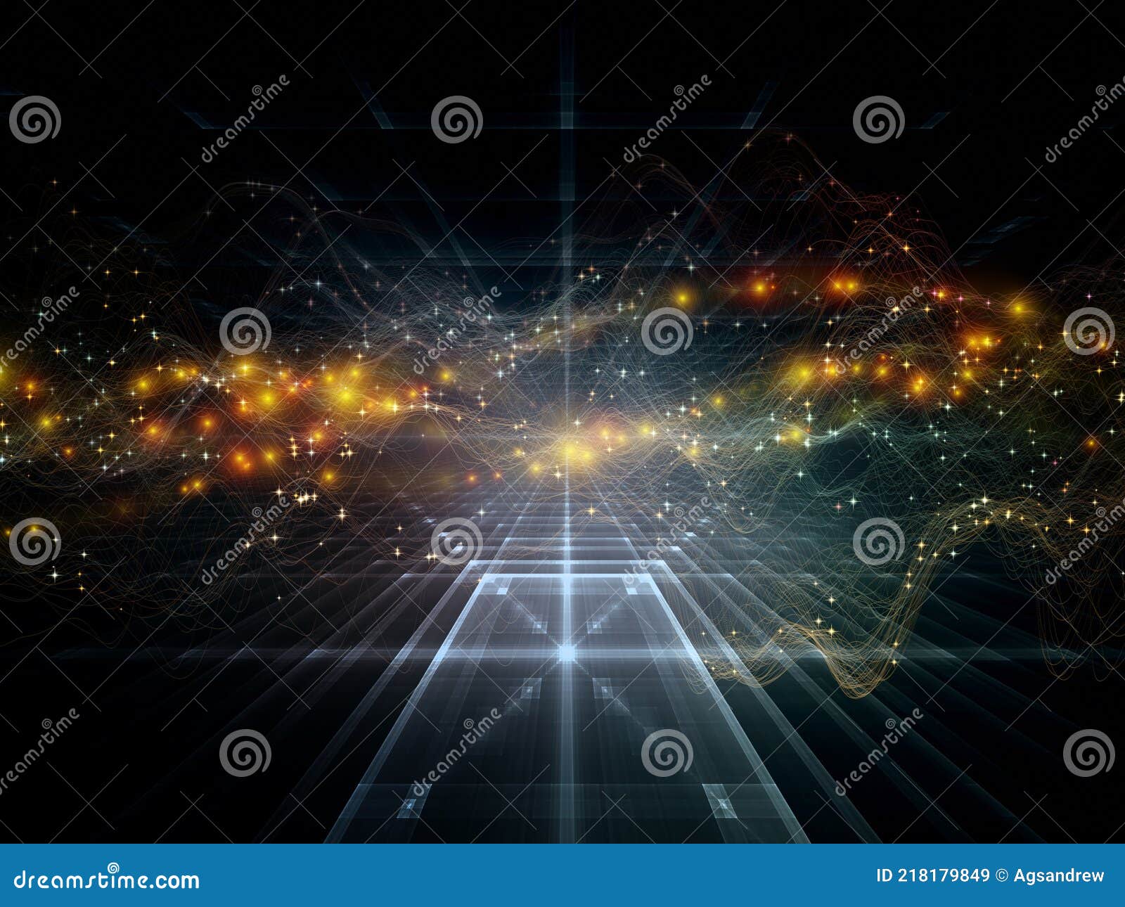 Colorful Space Frequencies stock illustration. Illustration of ...