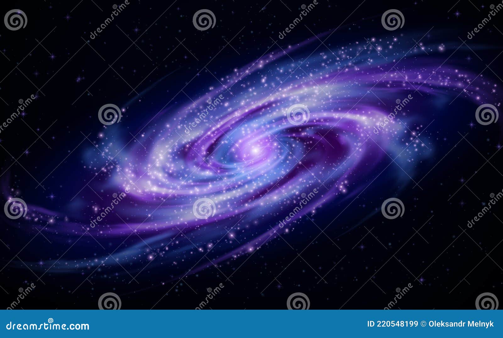 Colorful Space Galaxy Background With Shining Stars Stardust And