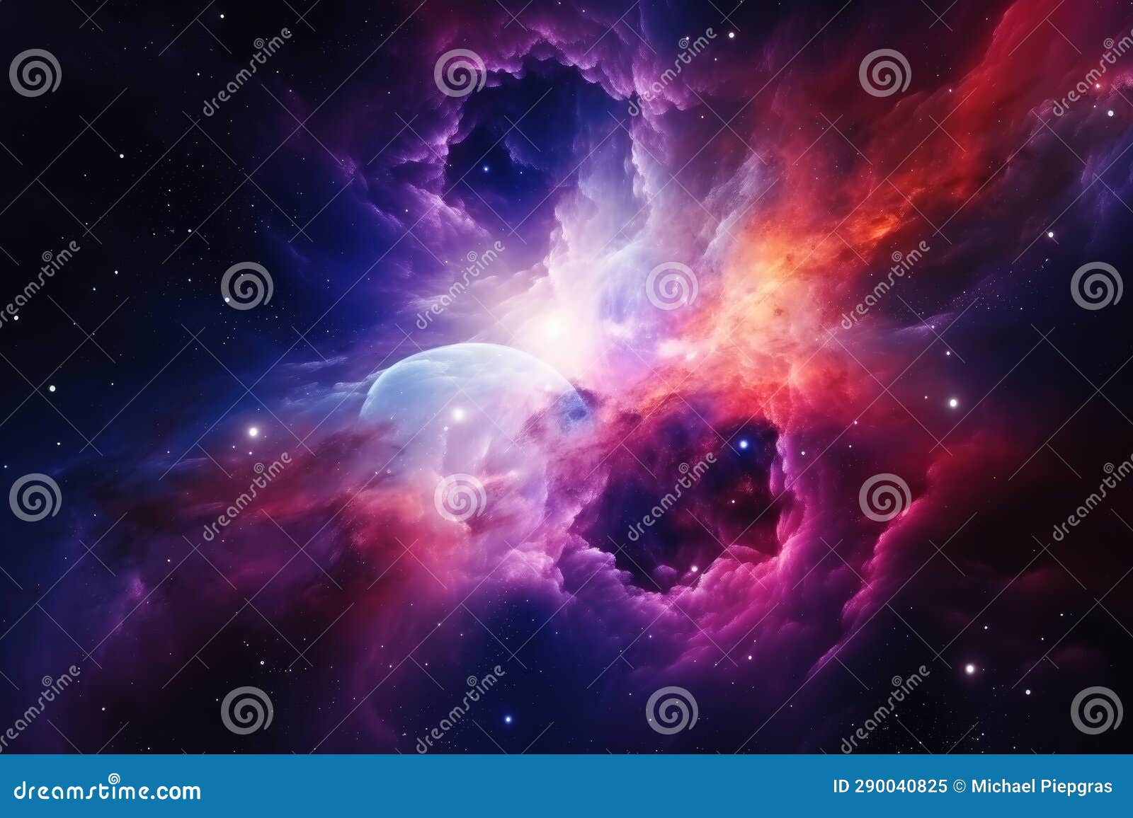 Colorful Space Nebula Forming Stars in the Universe Stock Image - Image ...